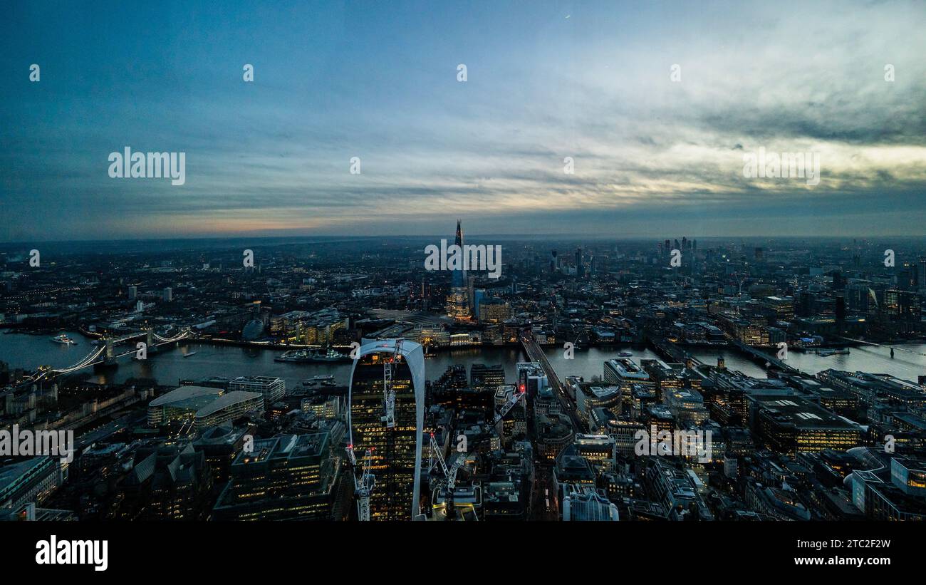 The Shard, 120 Fenchurch Street (the Walkie Talkie) and the river ...