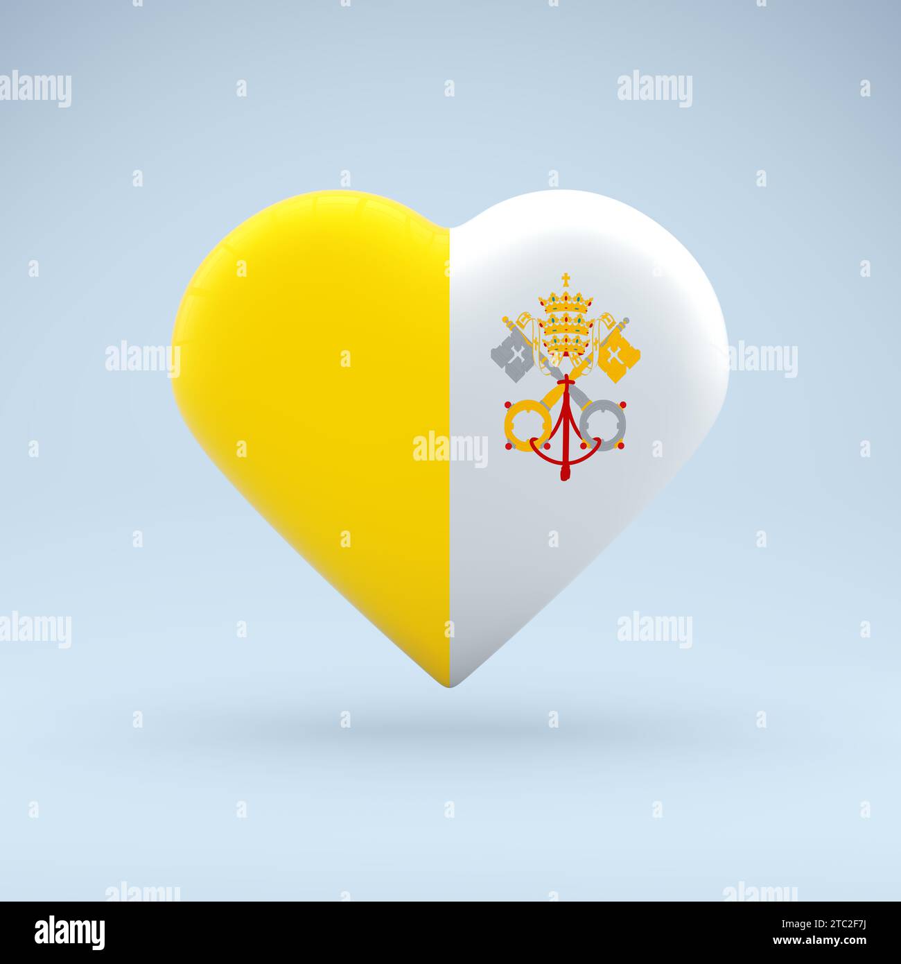 State symbol of Vatican City on glossy badge. Icon in the shape of a ...