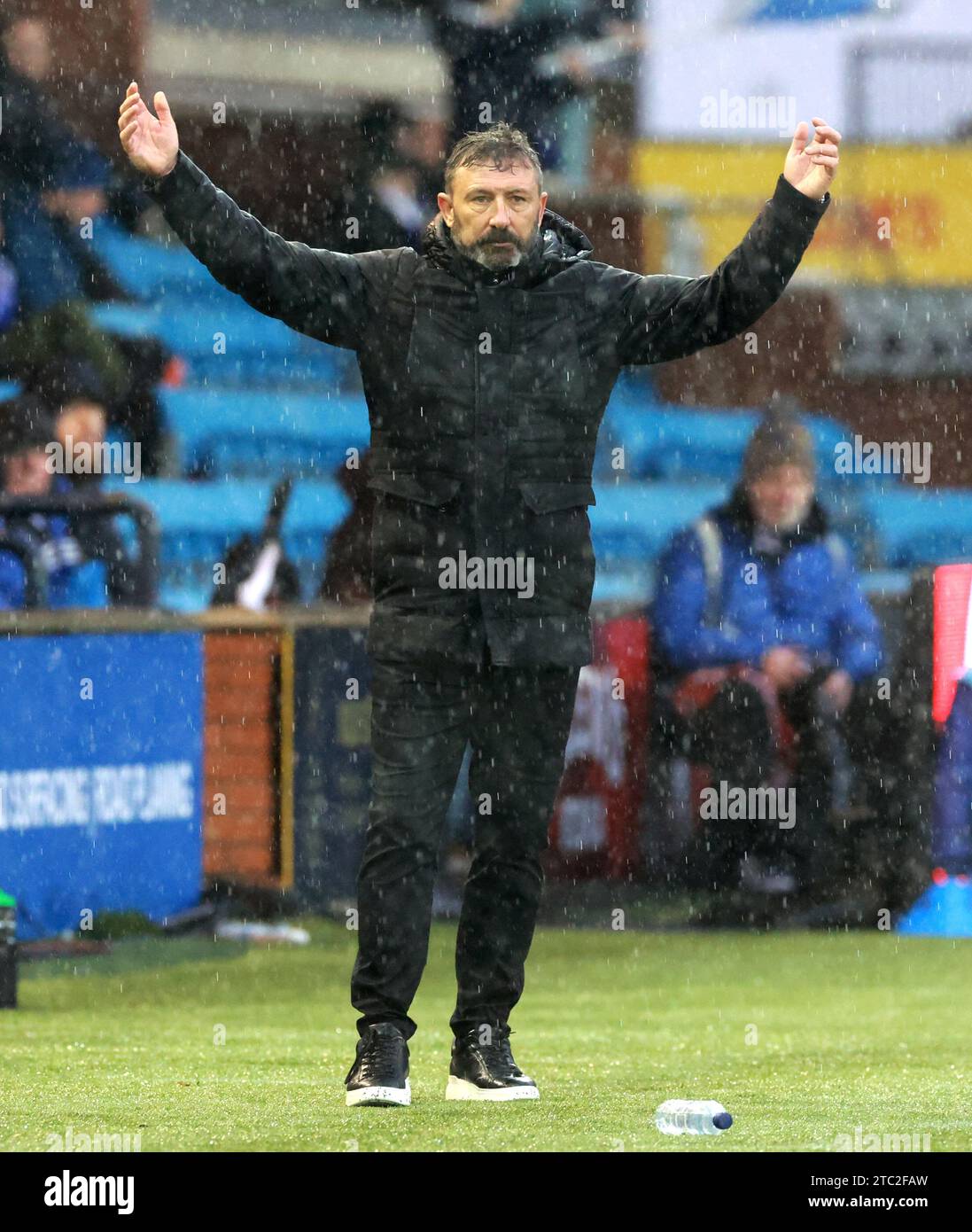 Kilmarnock manager Derek McInnes gestures on the touchline during the ...