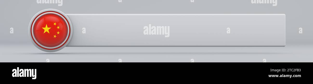 China flag badge. Icon or badge with country national flag and place ...