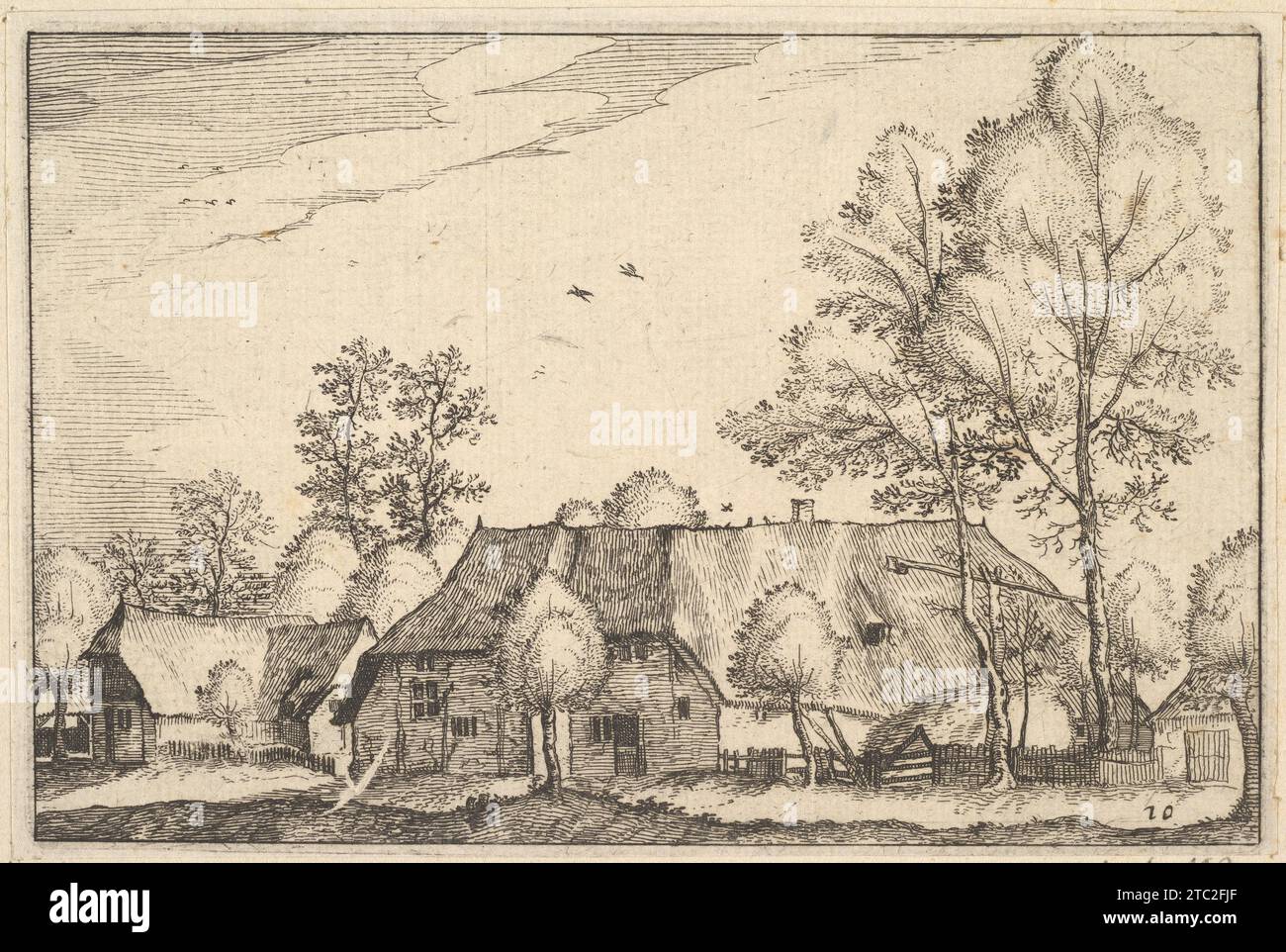 Large Farm, plate 10 from "Regiunculae et Villae Aliquot Ducatus ...