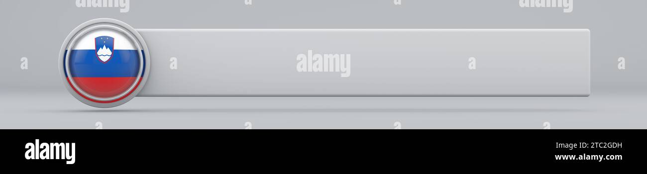 Flag of Slovenia. Sign or icon with the national flag of the country ...