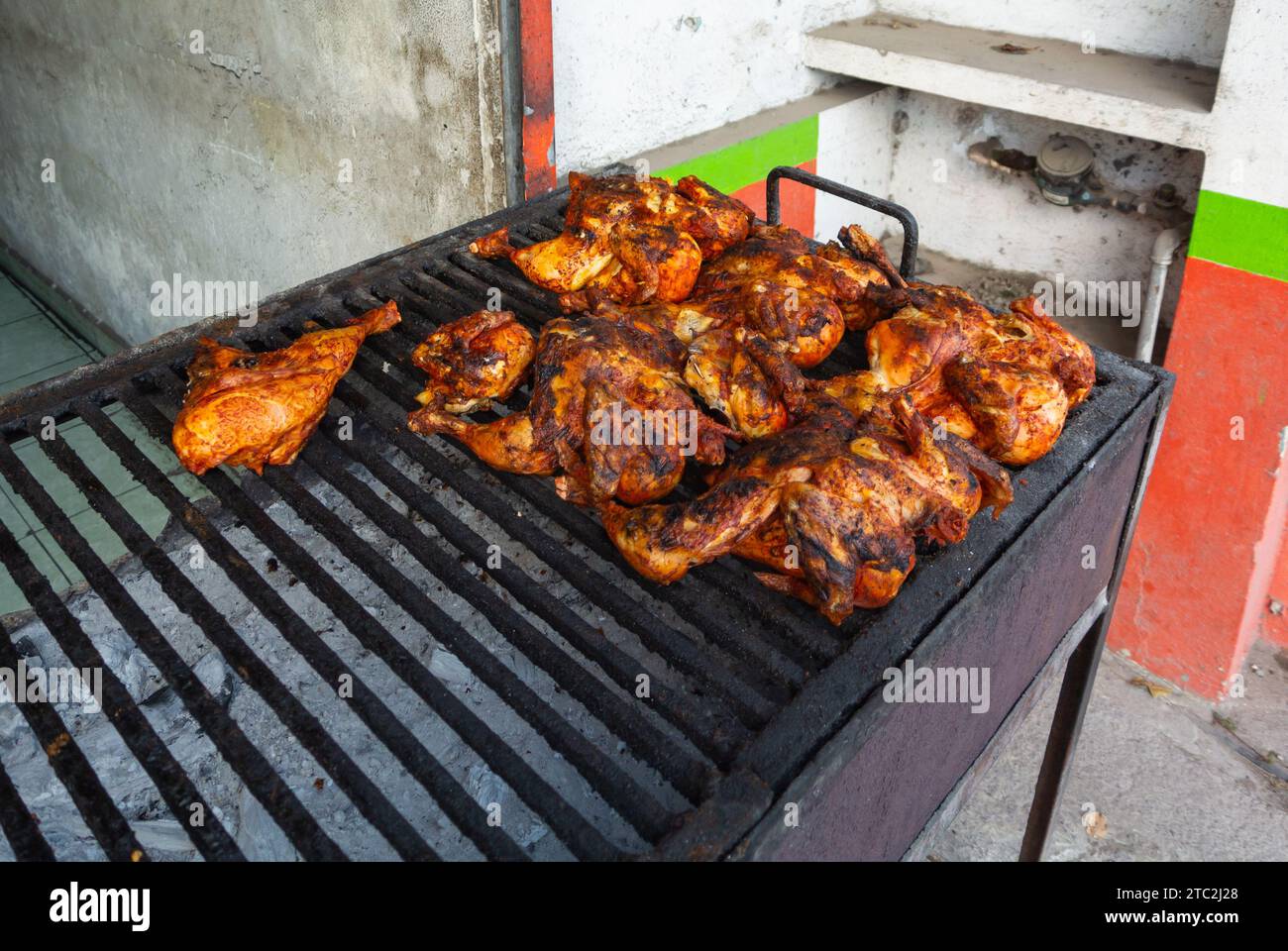 Valladolid, Yucatan, Mexico, Grilled Chicken in the street, Editorial ...