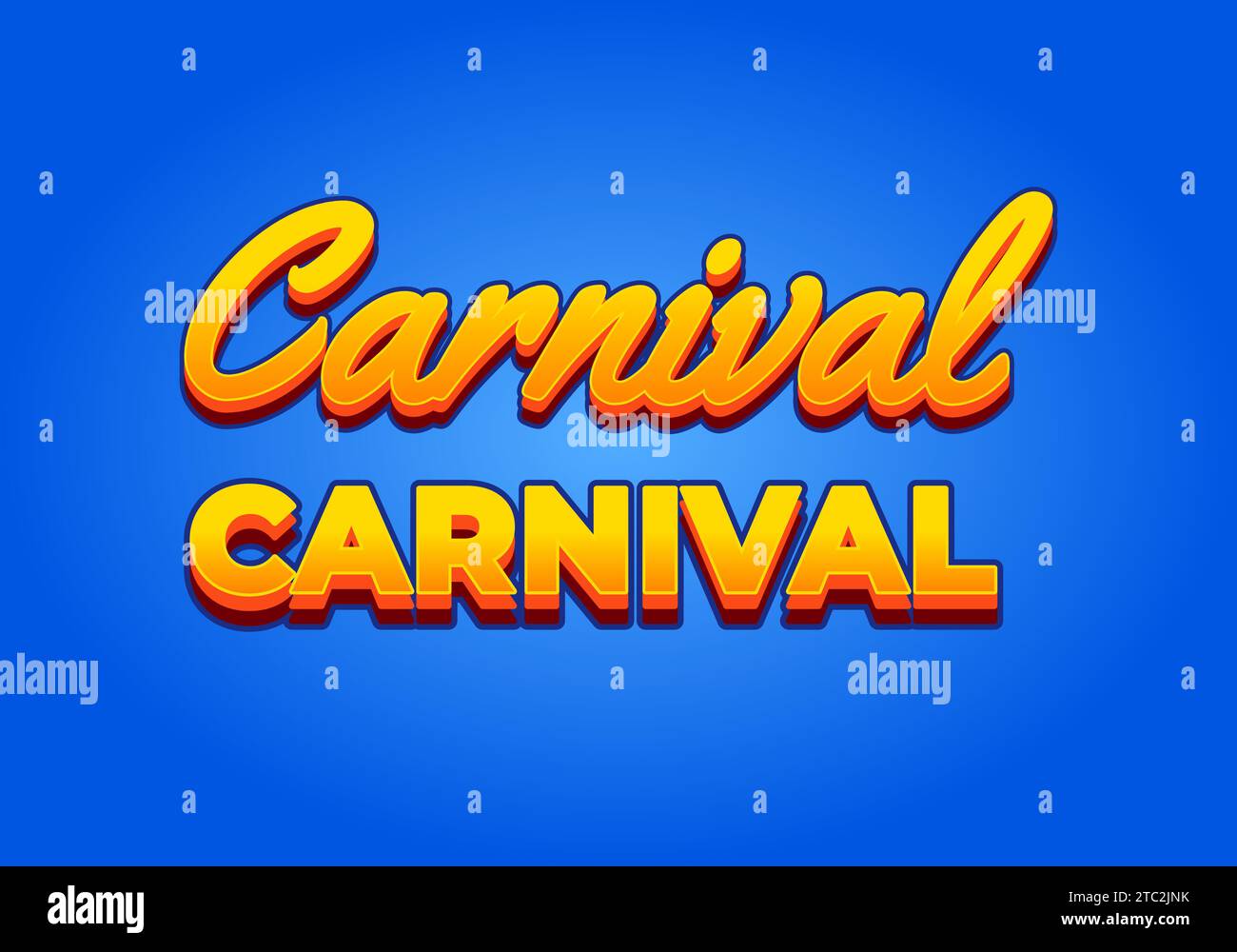 Carnival text effect design in 3D look. Yellow color Stock Vector Image ...