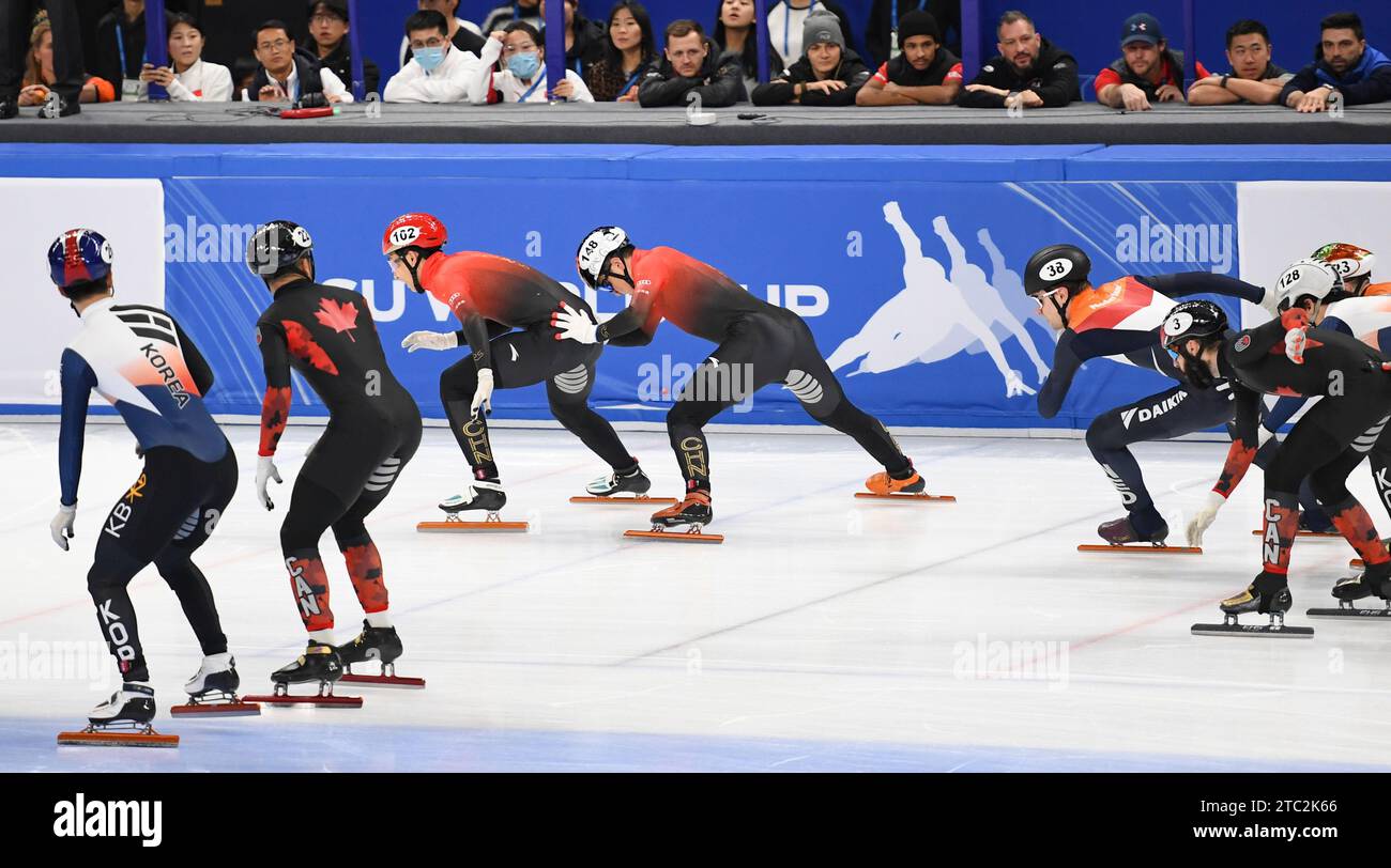 Beijing, China. 10th Dec, 2023. Sun Long (3rd L) and Ren Ziwei (4th L ...
