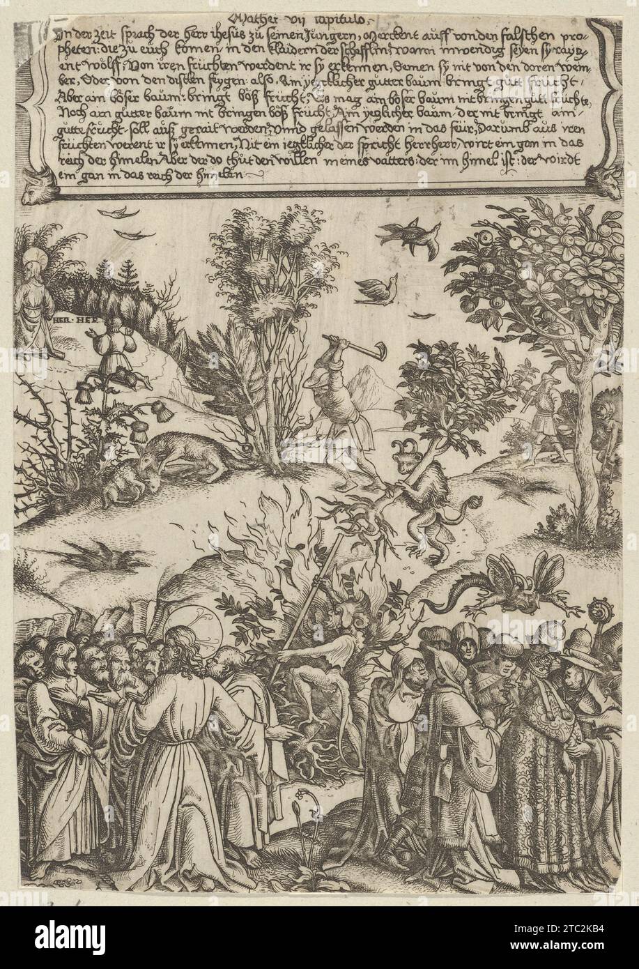 Christ Denouncing False Prophets and Pharisees: Illustration to Matthew ...