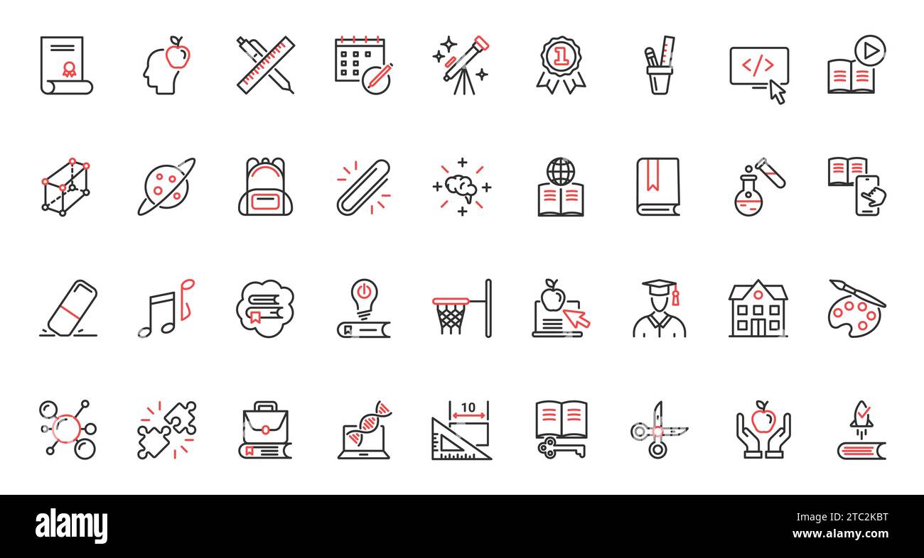 School and university technology stationery student to study, knowledge from books, encyclopedia ...