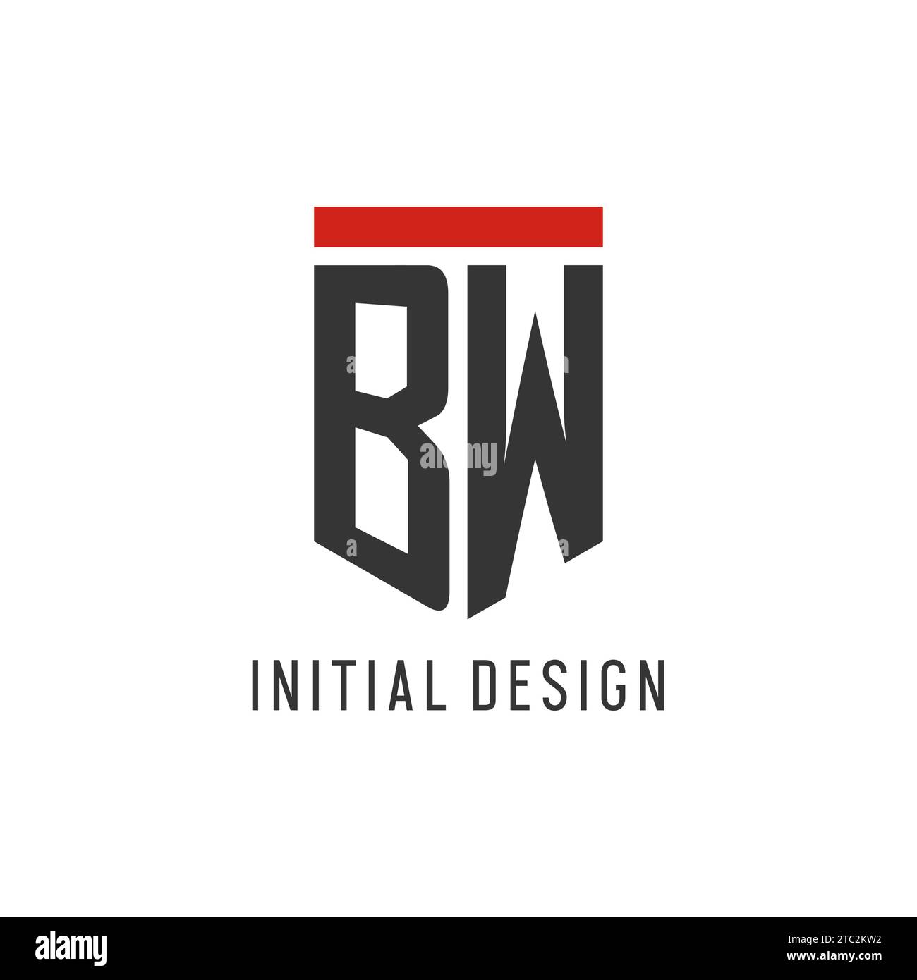 Initial letter bw Cut Out Stock Images & Pictures - Alamy
