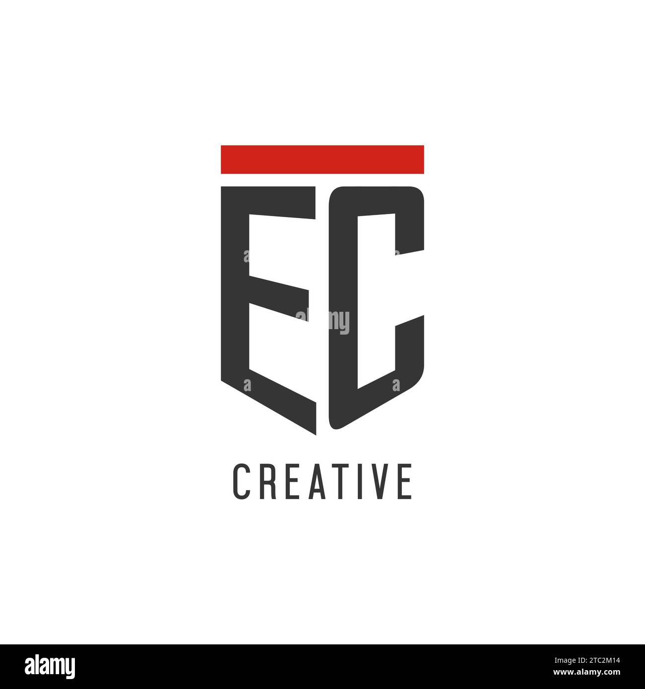 EC initial esport logo with simple shield design style vector graphic Stock Vector Image & Art ...