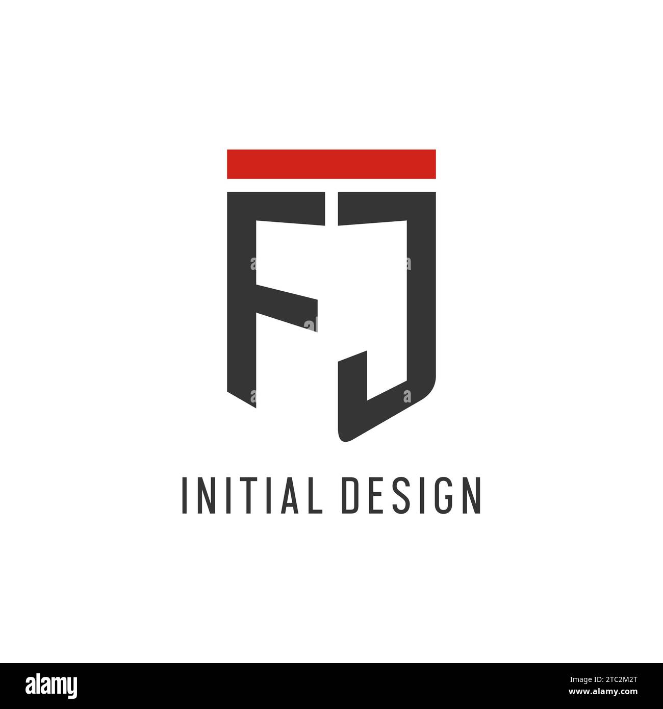FJ initial esport logo with simple shield design style vector graphic Stock Vector Image & Art ...