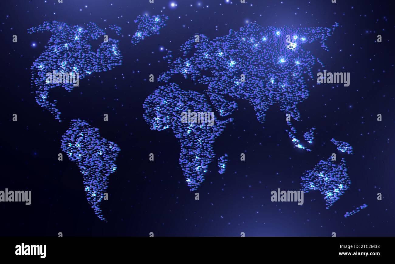 Wireframe globe map. Cyber security, world protection concept with ...