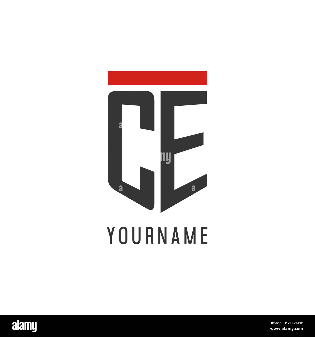 Logo initial letters ce vector vectors hi-res stock photography and ...