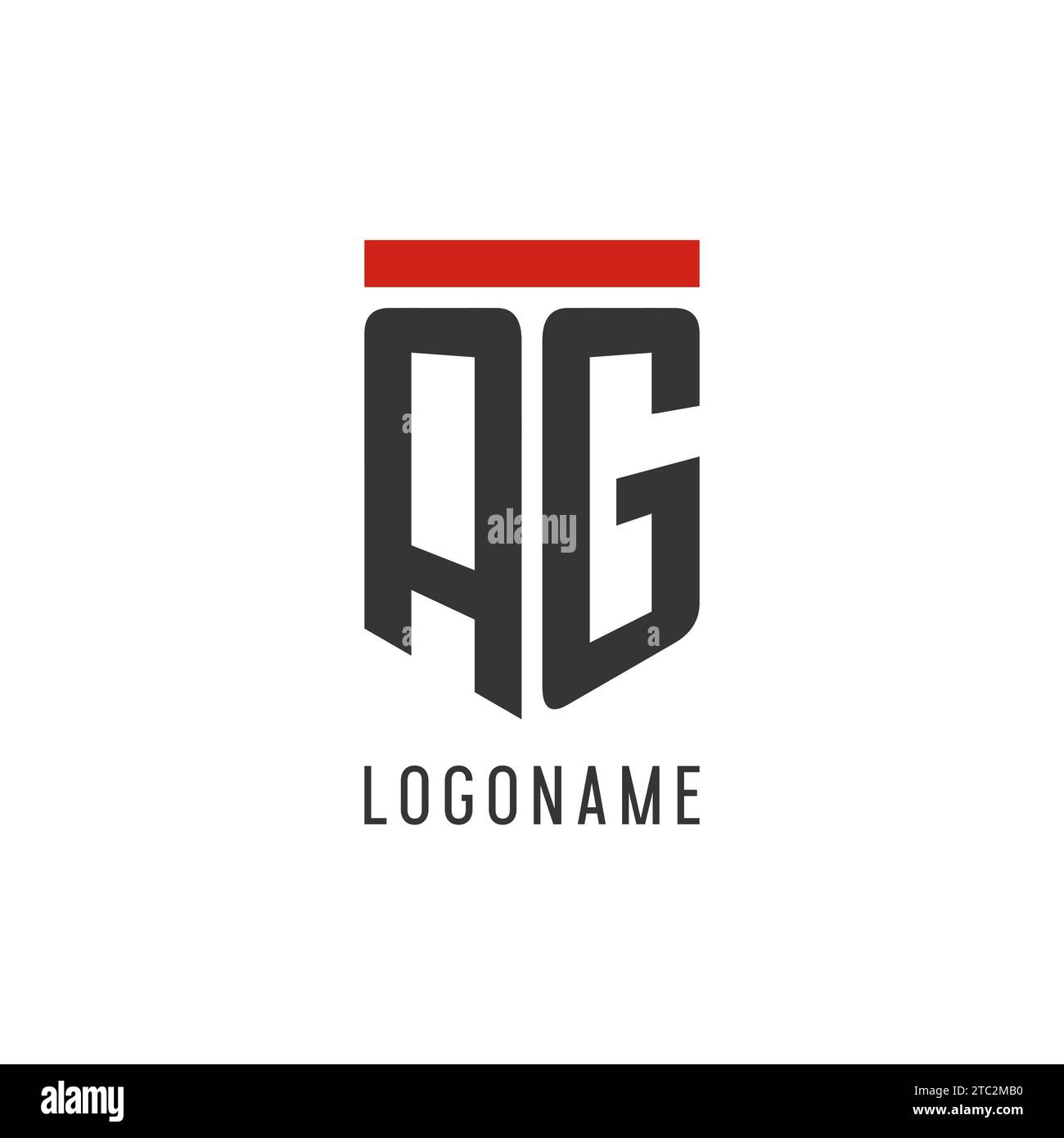 Initial letter logo ag vector vectors Cut Out Stock Images & Pictures ...