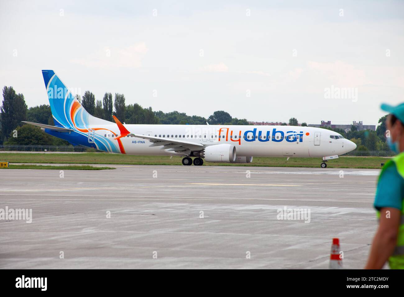 Passenger plane FlyDubai airlines Boeing 737 MAX 9, A6-FNA. Airport ...