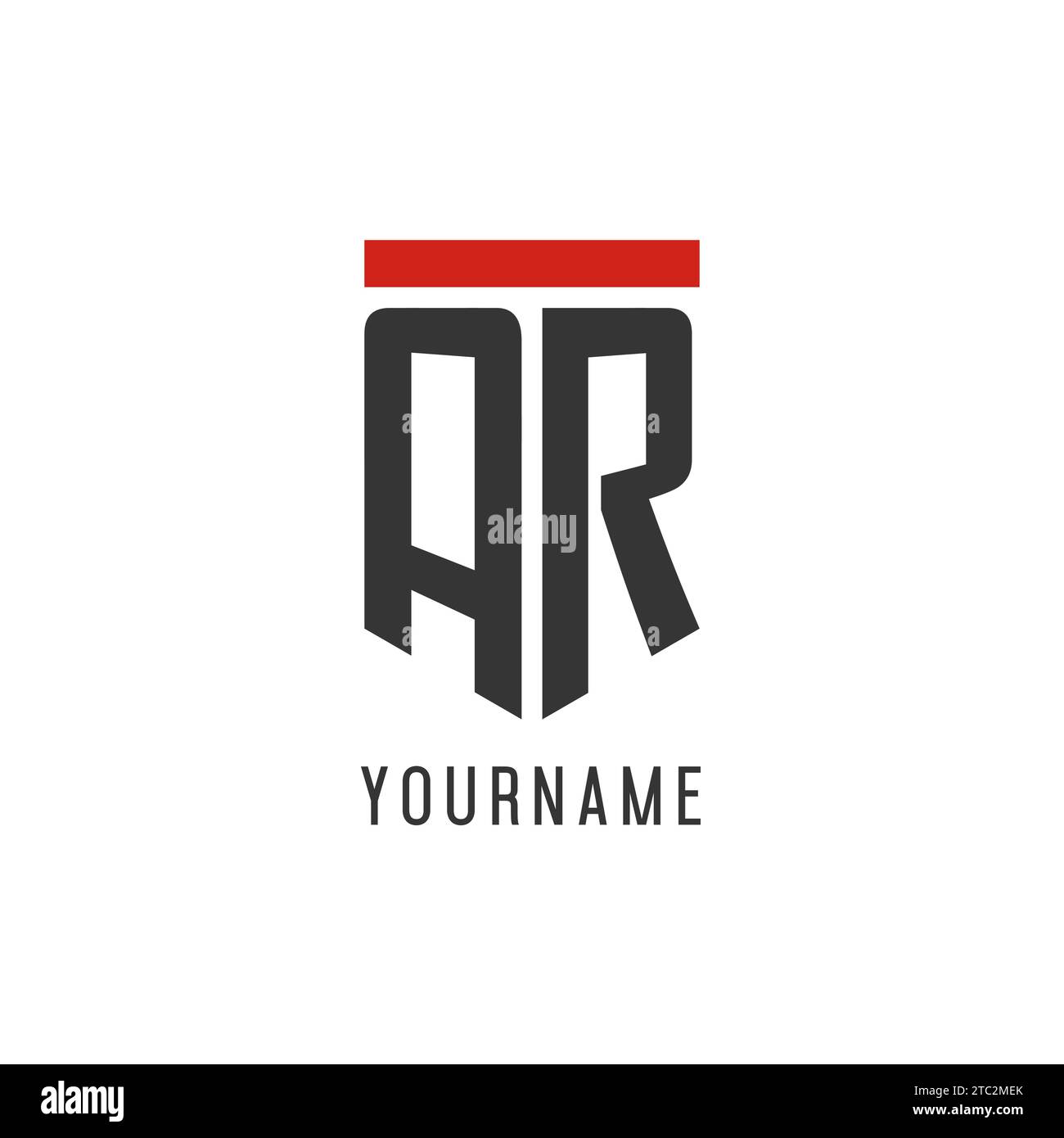 AR initial esport logo with simple shield design style vector graphic Stock Vector Image & Art ...