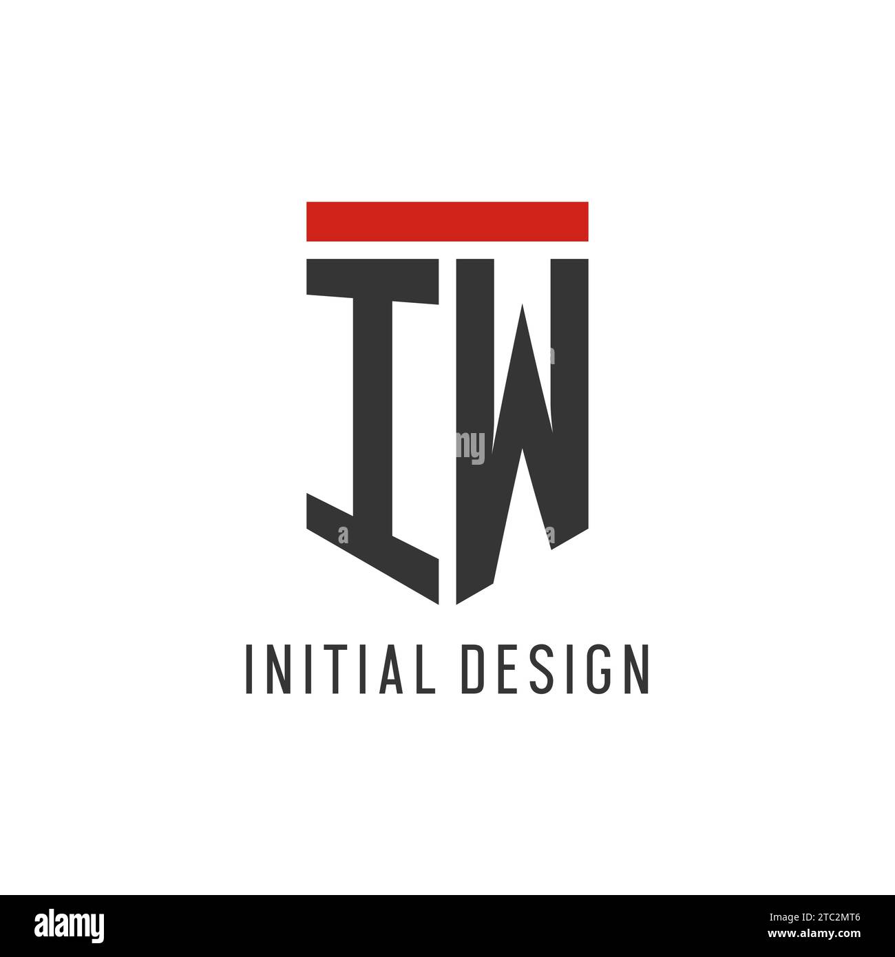 IW initial esport logo with simple shield design style vector graphic ...