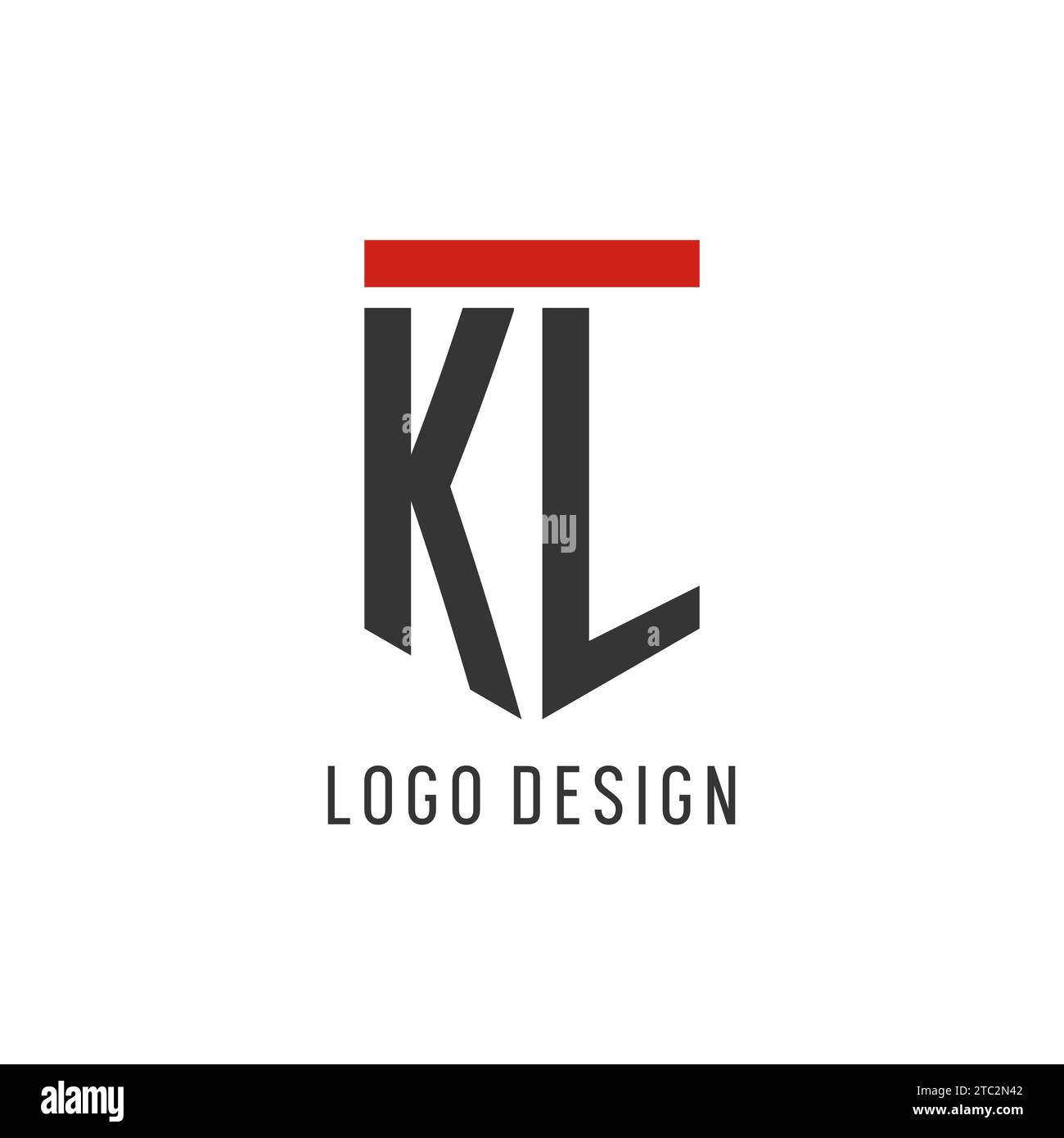 KL initial esport logo with simple shield design style vector graphic ...