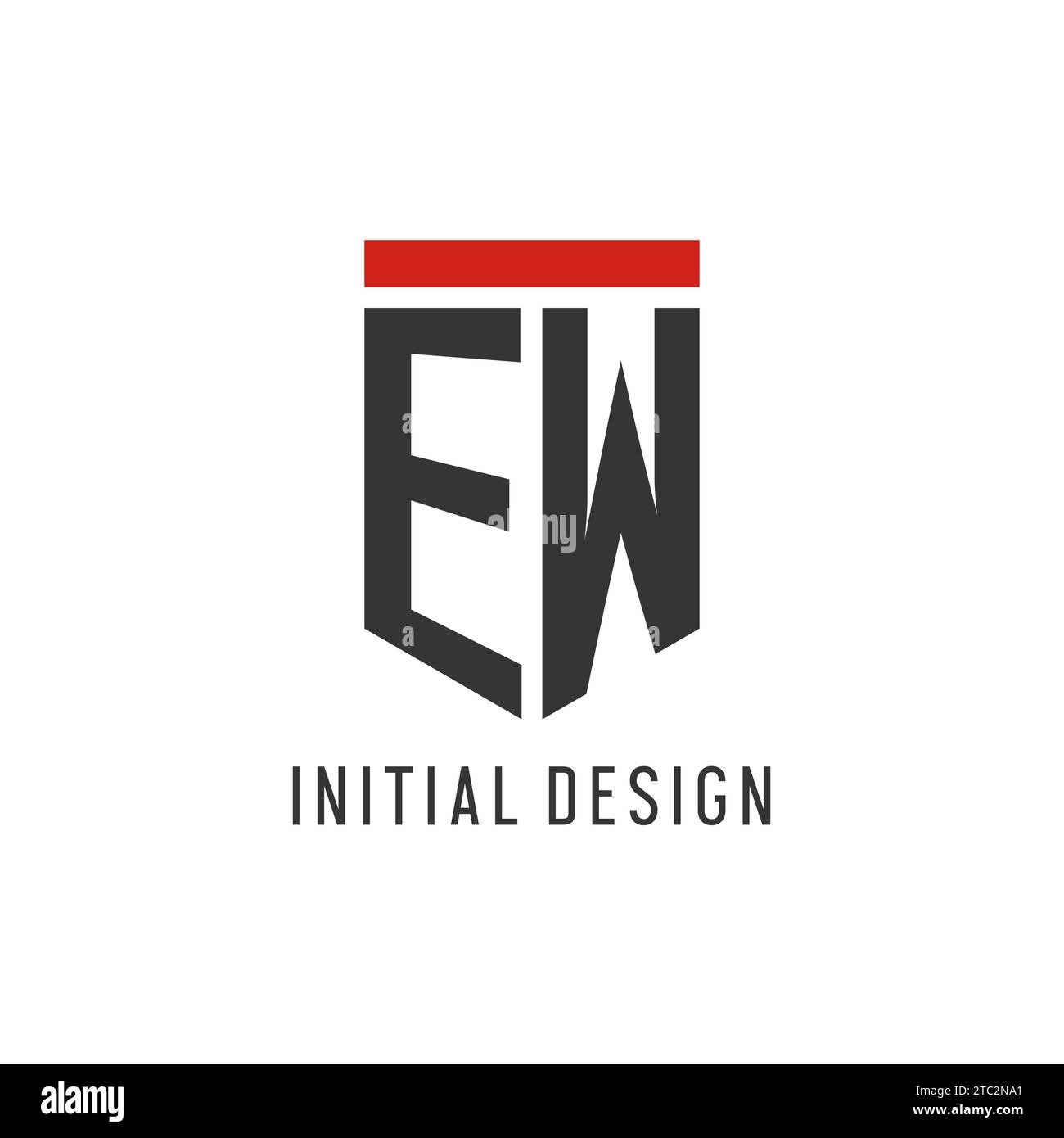 EW initial esport logo with simple shield design style vector graphic Stock Vector Image & Art ...