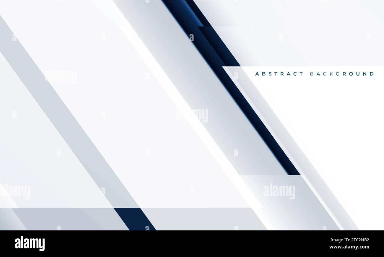 White modern sports abstract background with gray and blue geometric ...