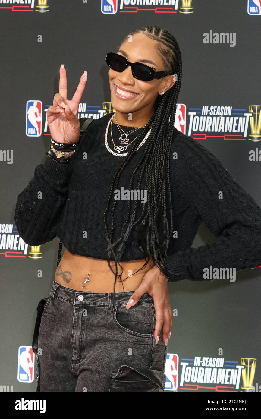 Las Vegas, NV, USA. 9th Dec, 2023. Aja Wilson arriving at the NBA In ...