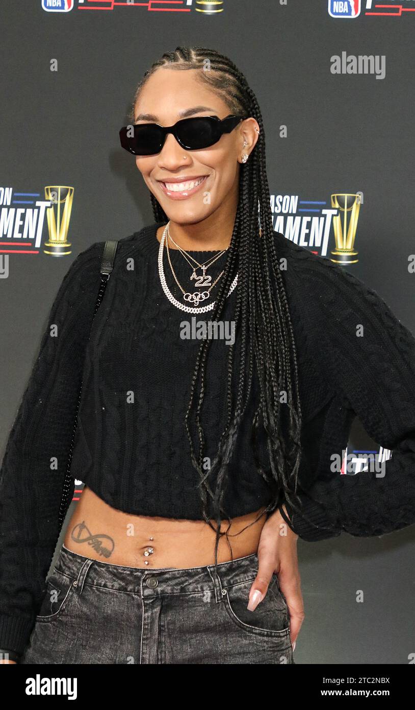 Las Vegas, NV, USA. 9th Dec, 2023. Aja Wilson arriving at the NBA In ...