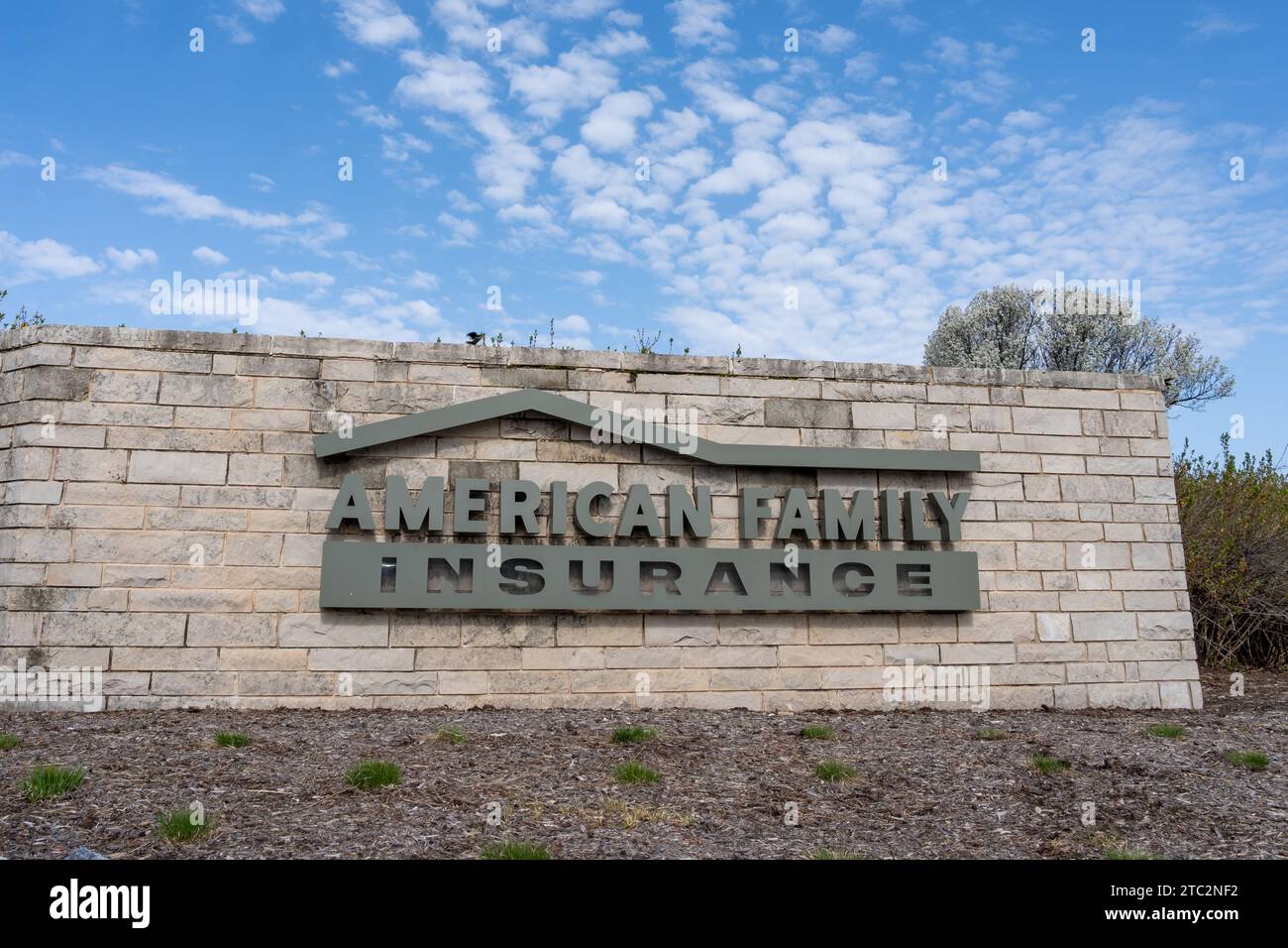 American Family Insurance sign outside the headquarters in Madison ...