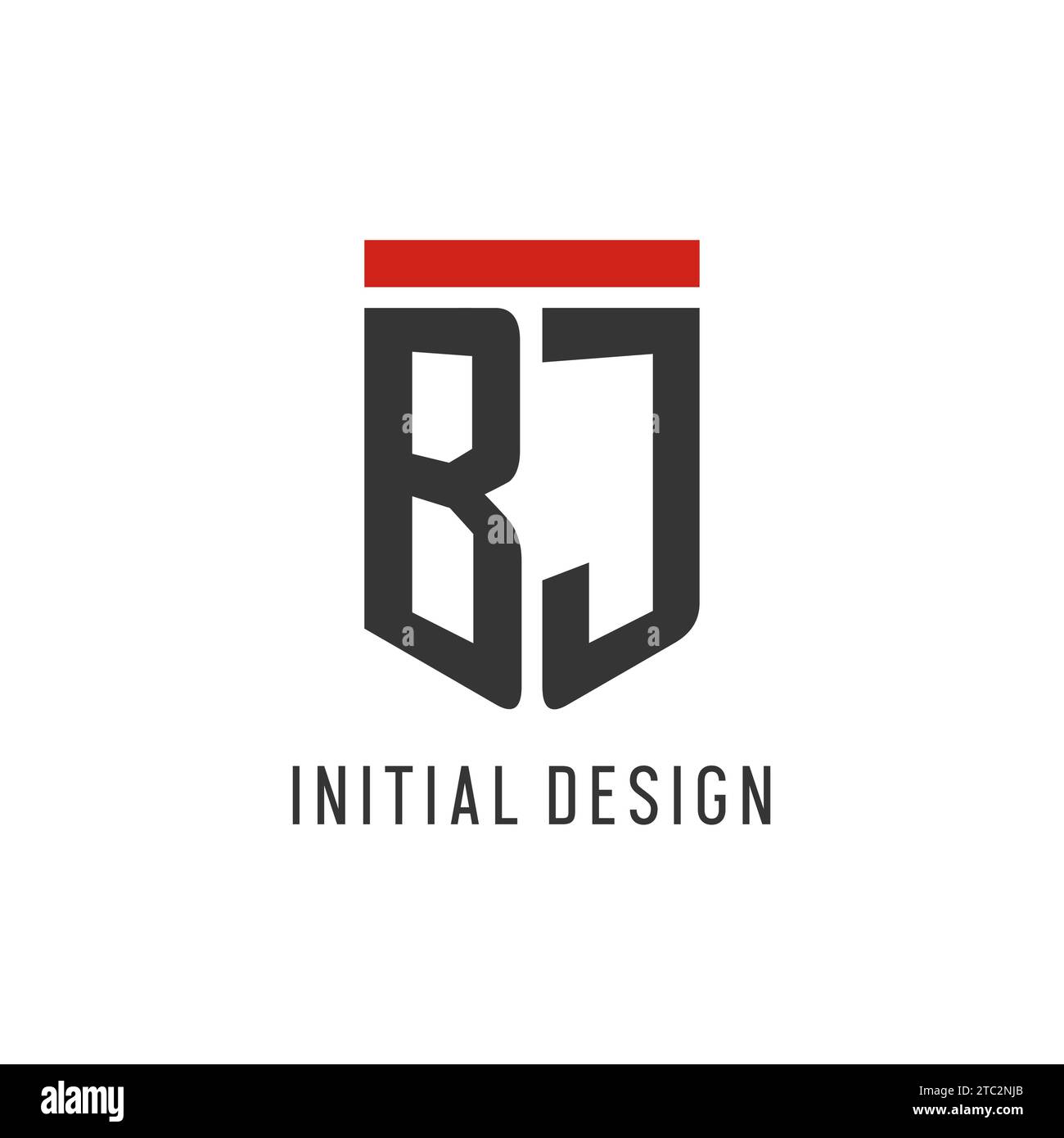 BJ initial esport logo with simple shield design style vector graphic Stock Vector Image & Art ...