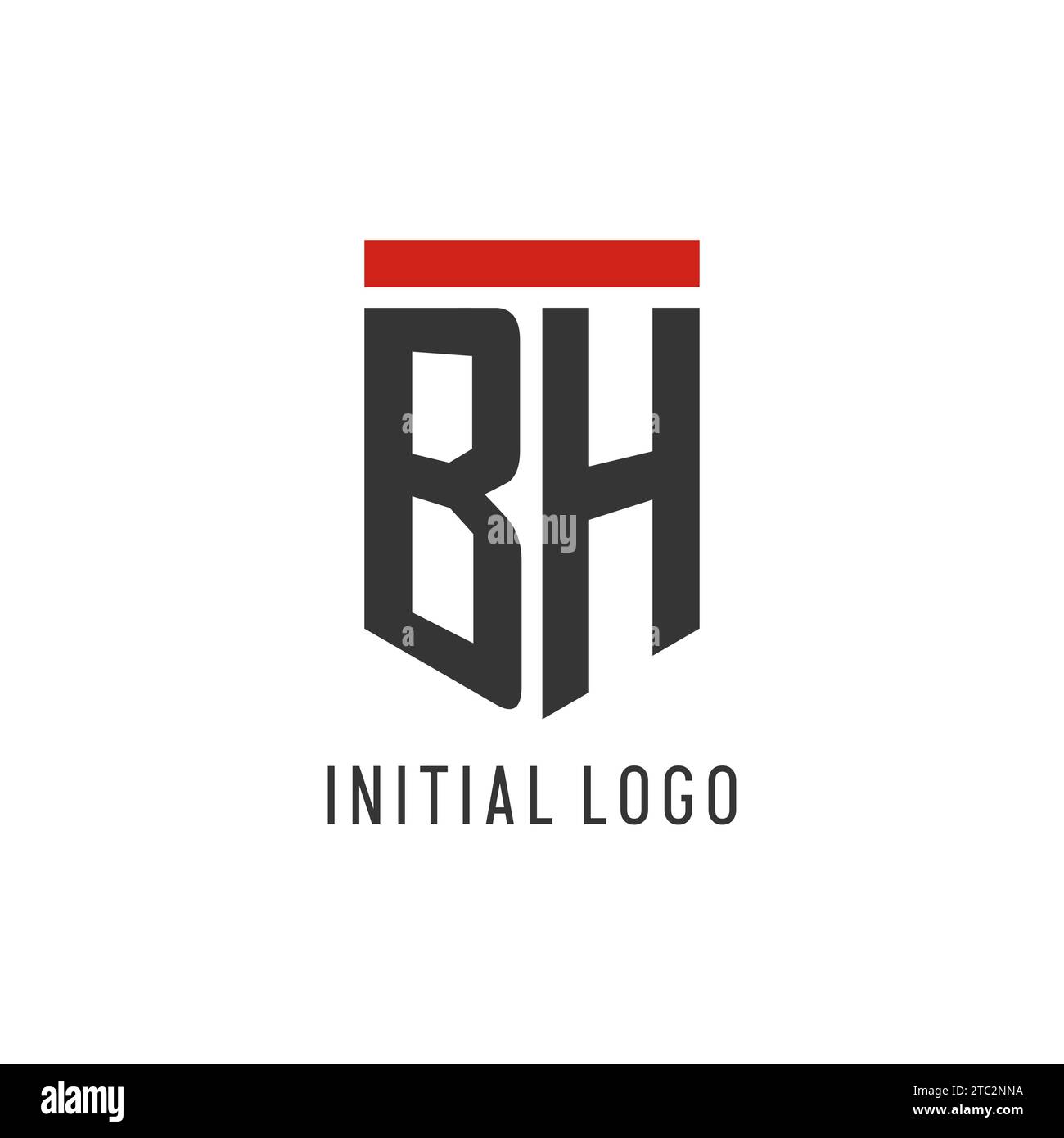 BH initial esport logo with simple shield design style vector graphic Stock Vector Image & Art ...