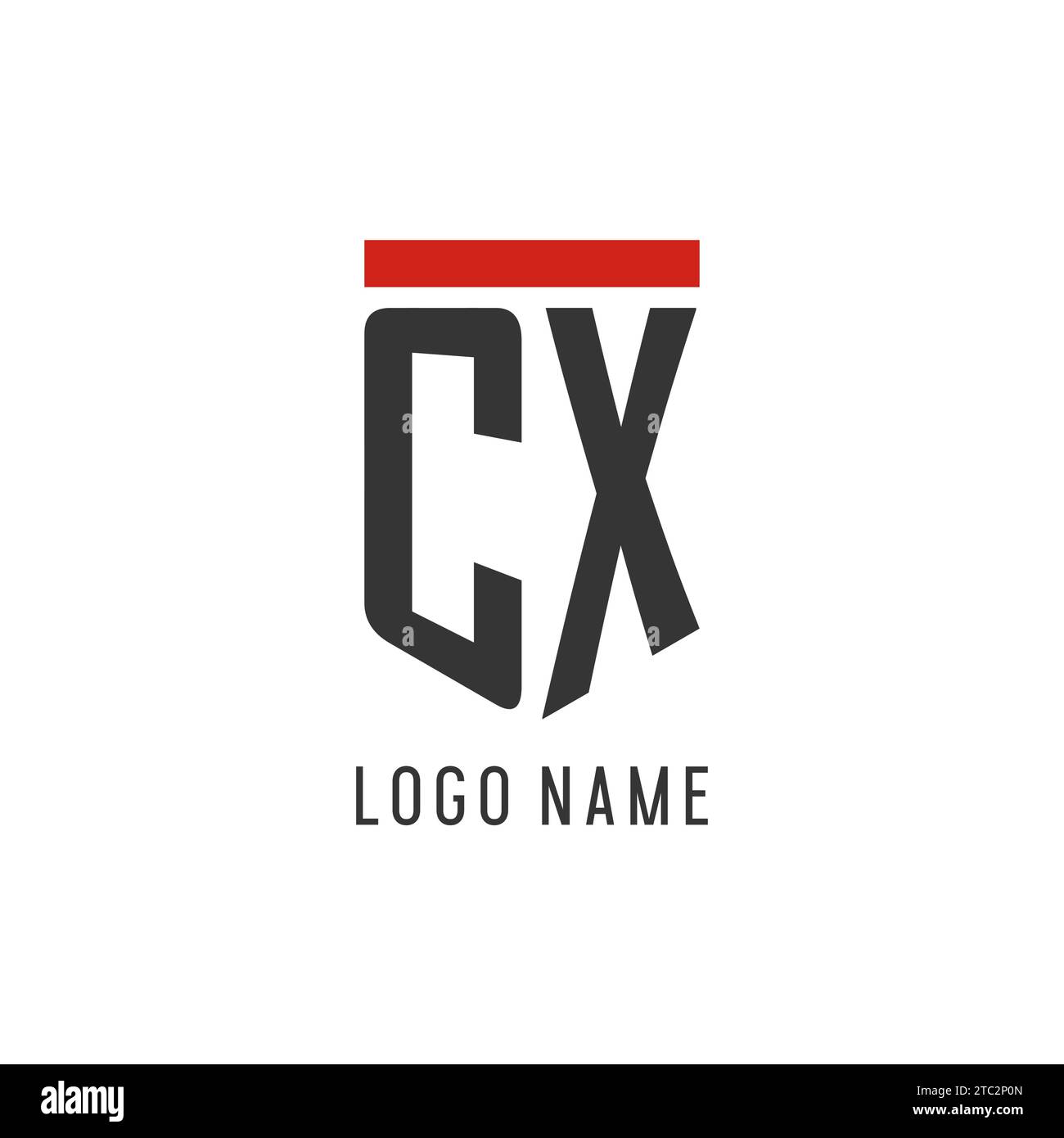 CX initial esport logo with simple shield design style vector graphic Stock Vector Image & Art ...