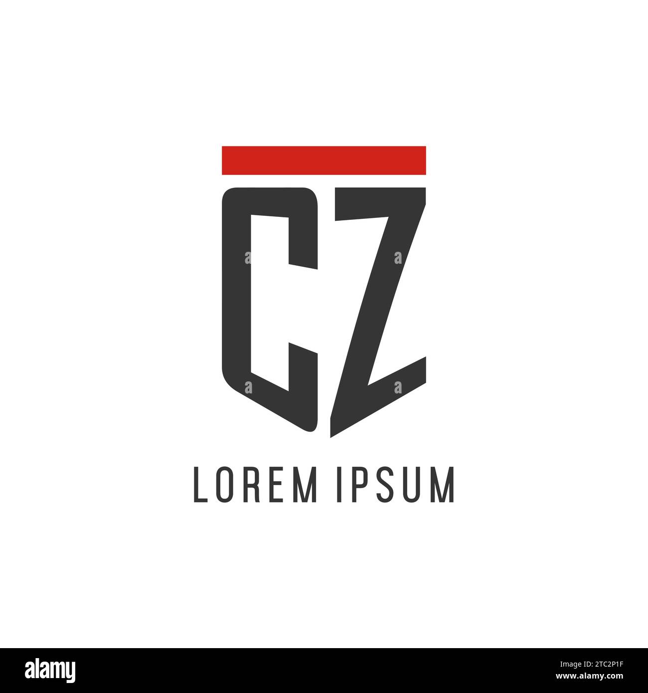 CZ initial esport logo with simple shield design style vector graphic Stock Vector Image & Art ...