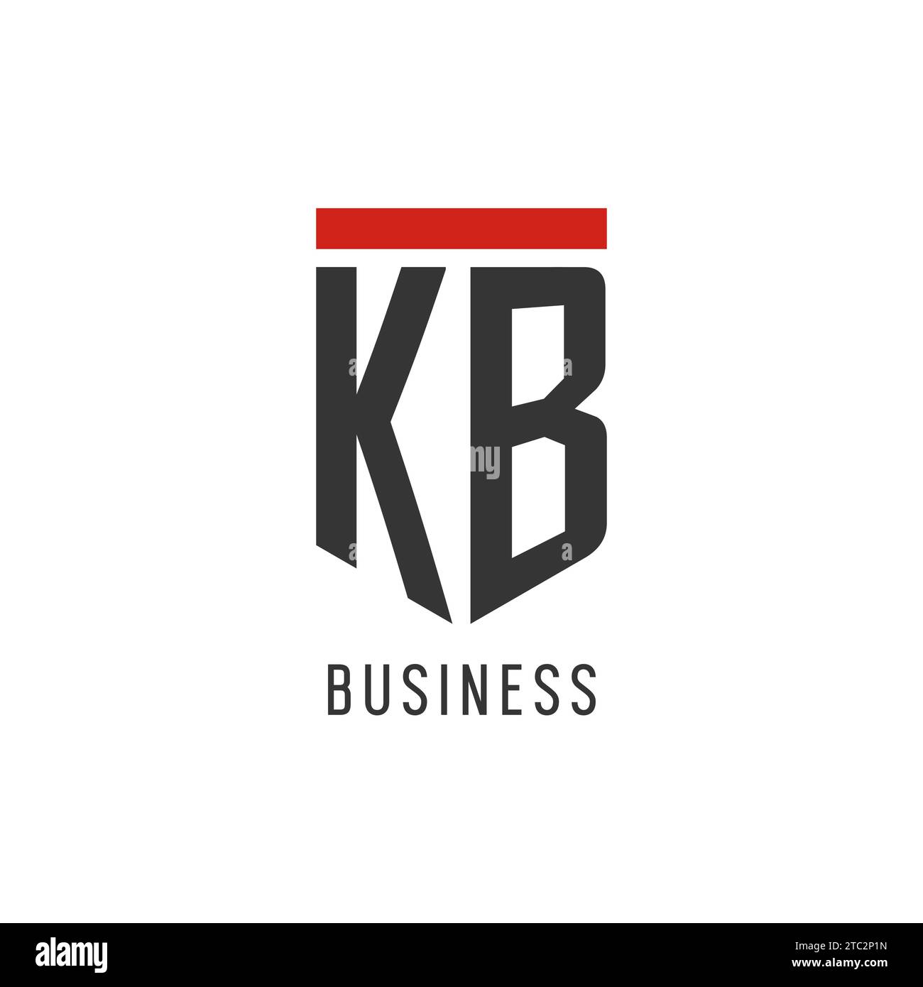 KB initial esport logo with simple shield design style vector graphic ...