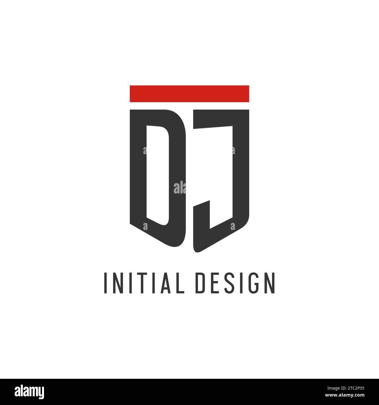 DJ initial esport logo with simple shield design style vector graphic Stock Vector Image & Art ...