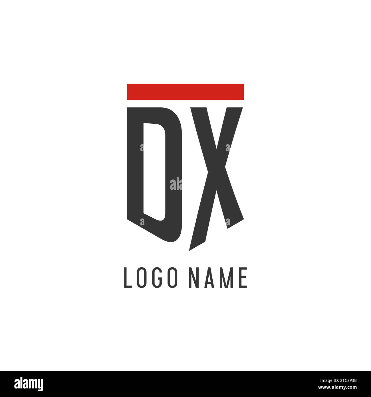 DX initial esport logo with simple shield design style vector graphic Stock Vector Image & Art ...