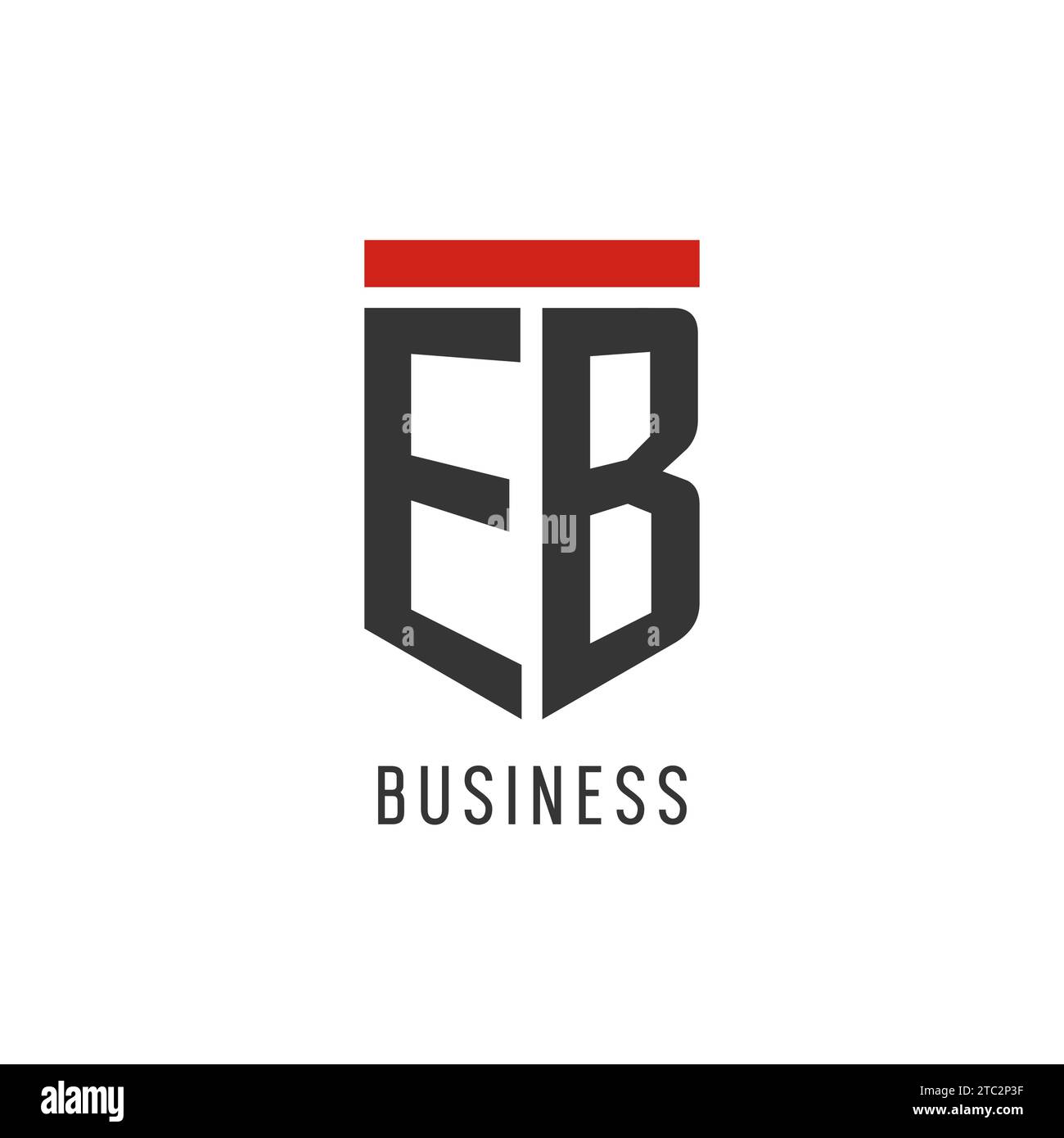 EB initial esport logo with simple shield design style vector graphic ...