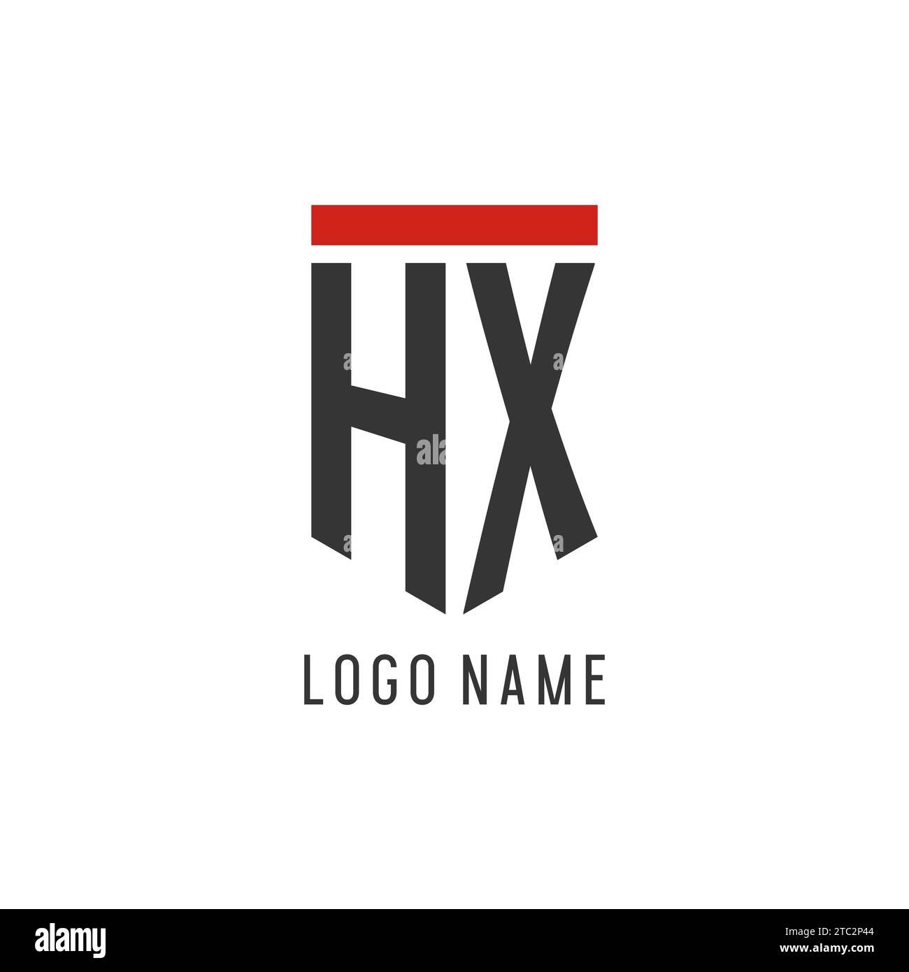HX initial esport logo with simple shield design style vector graphic Stock Vector Image & Art ...