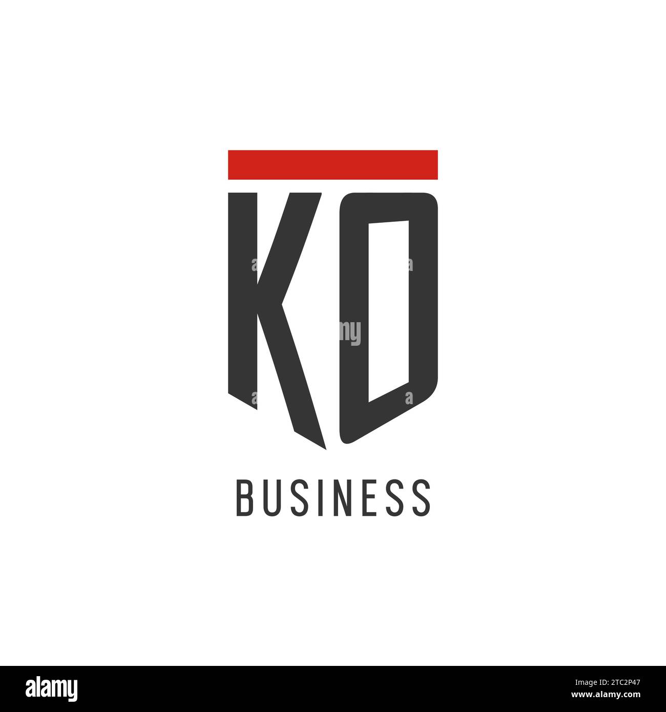 KO initial esport logo with simple shield design style vector graphic ...
