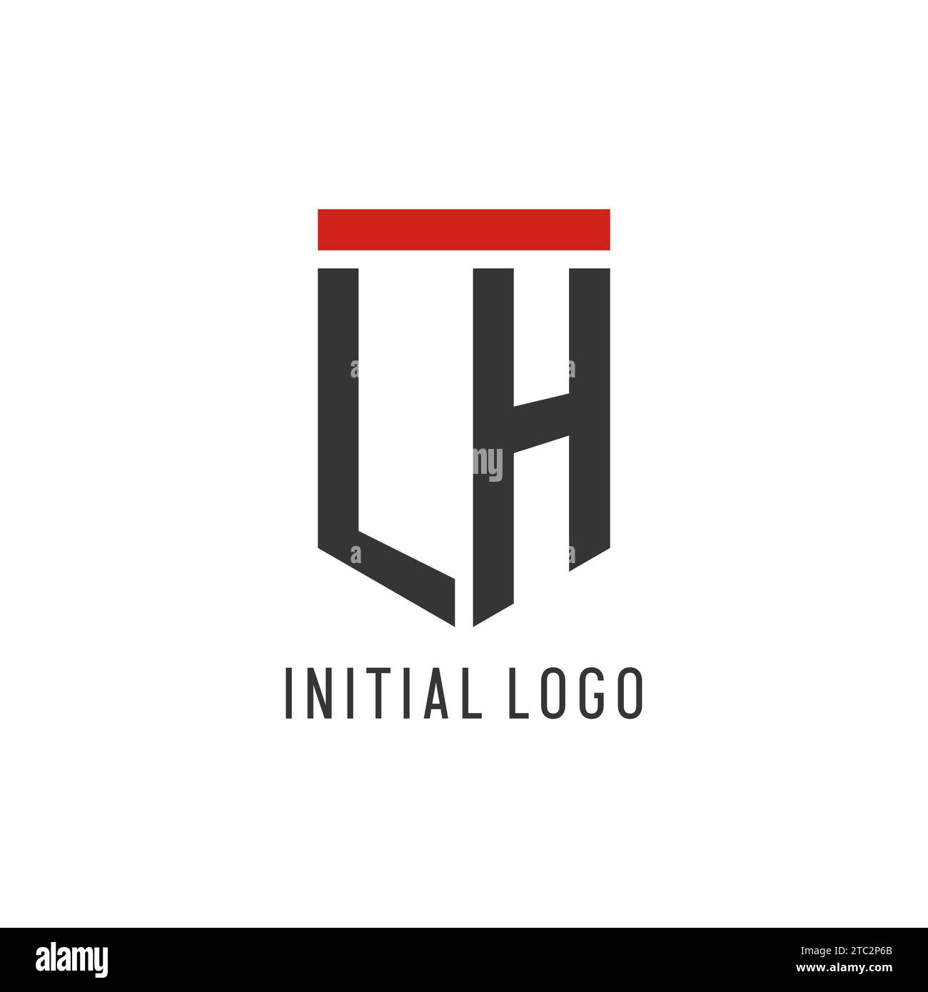 LH initial esport logo with simple shield design style vector graphic Stock Vector Image & Art ...