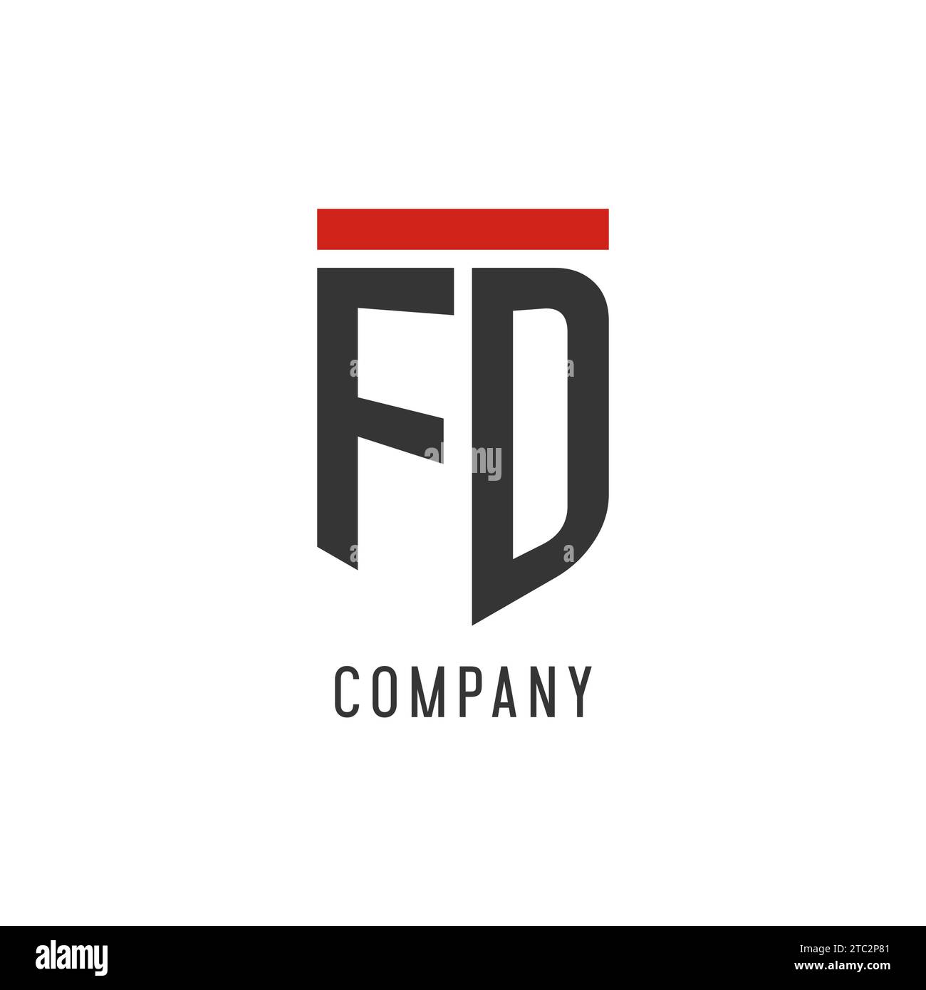 FD initial esport logo with simple shield design style vector graphic ...