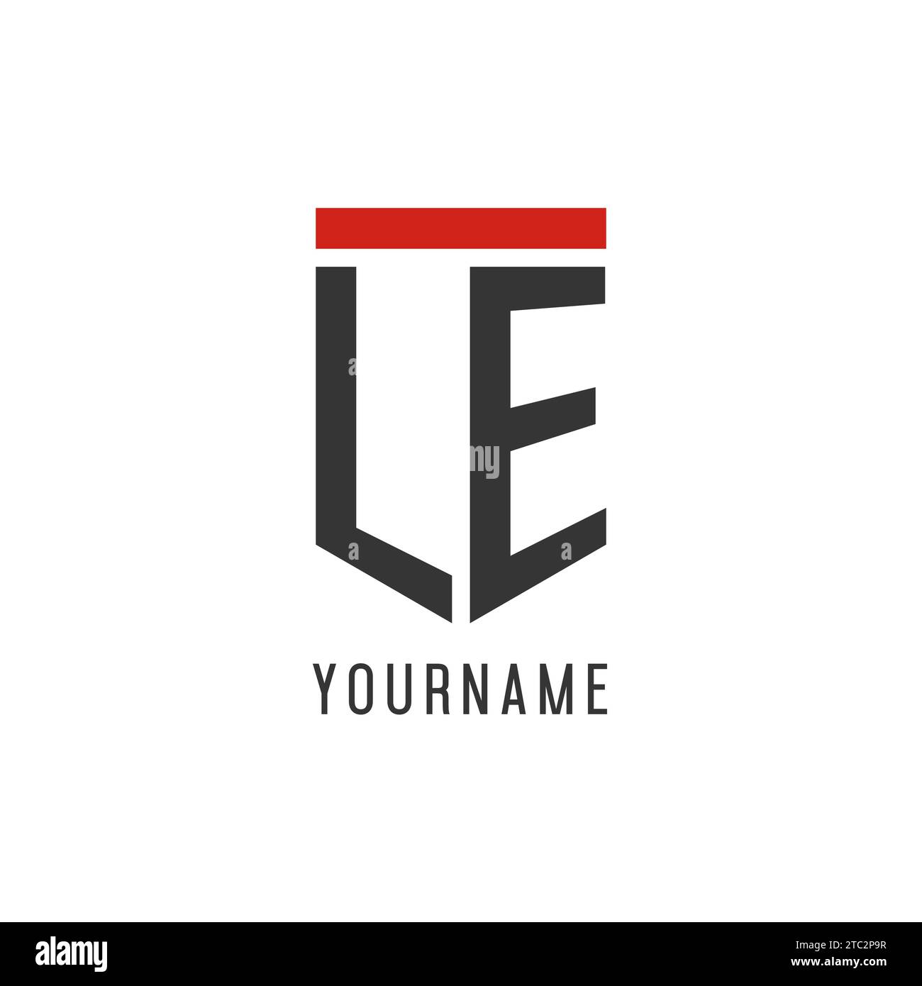 LE initial esport logo with simple shield design style vector graphic Stock Vector Image & Art ...