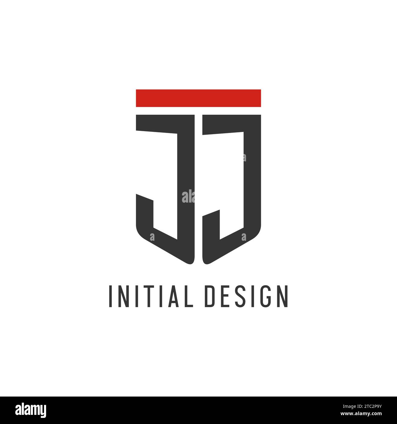 JJ initial esport logo with simple shield design style vector graphic ...