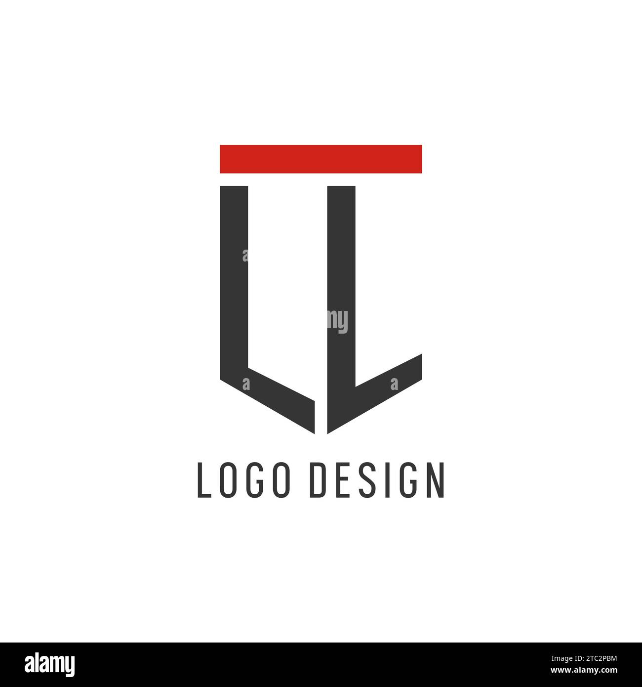 LL initial esport logo with simple shield design style vector graphic ...