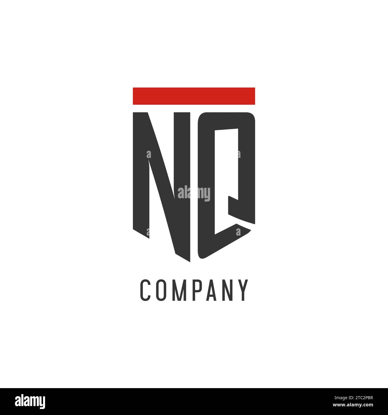 NQ initial esport logo with simple shield design style vector graphic Stock Vector Image & Art ...