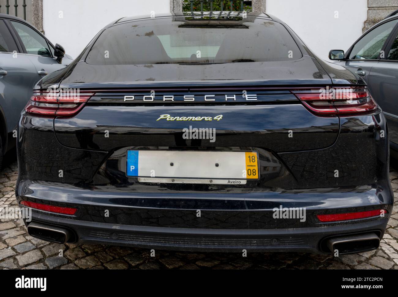 Rear view of a Porsche Panamera 4 Stock Photo - Alamy