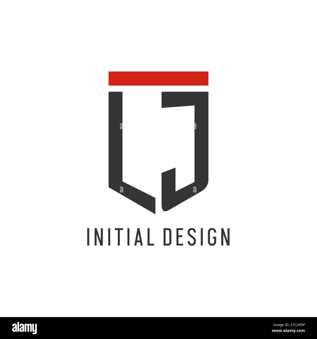 LJ initial esport logo with simple shield design style vector graphic Stock Vector Image & Art ...