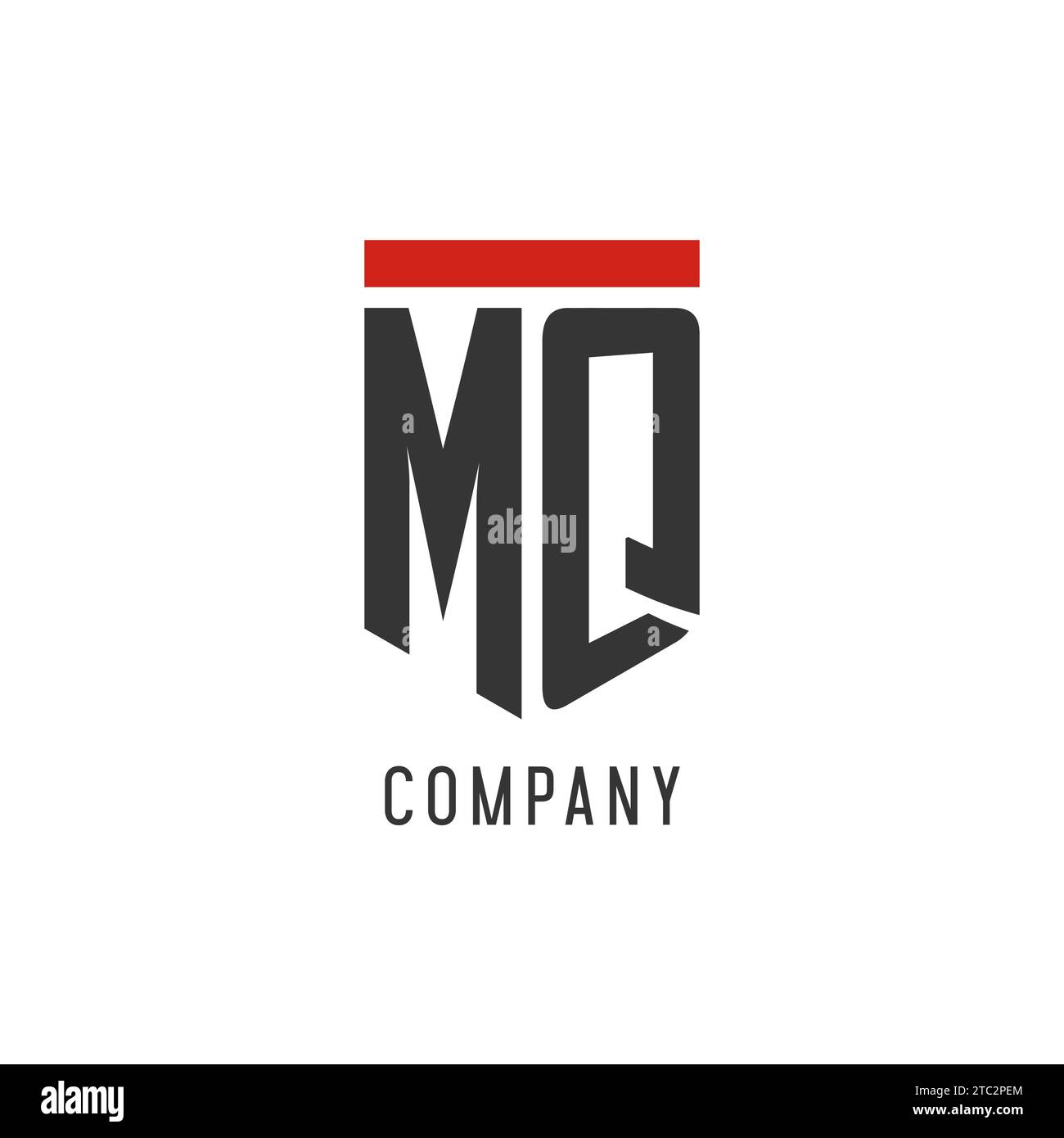 MQ initial esport logo with simple shield design style vector graphic ...