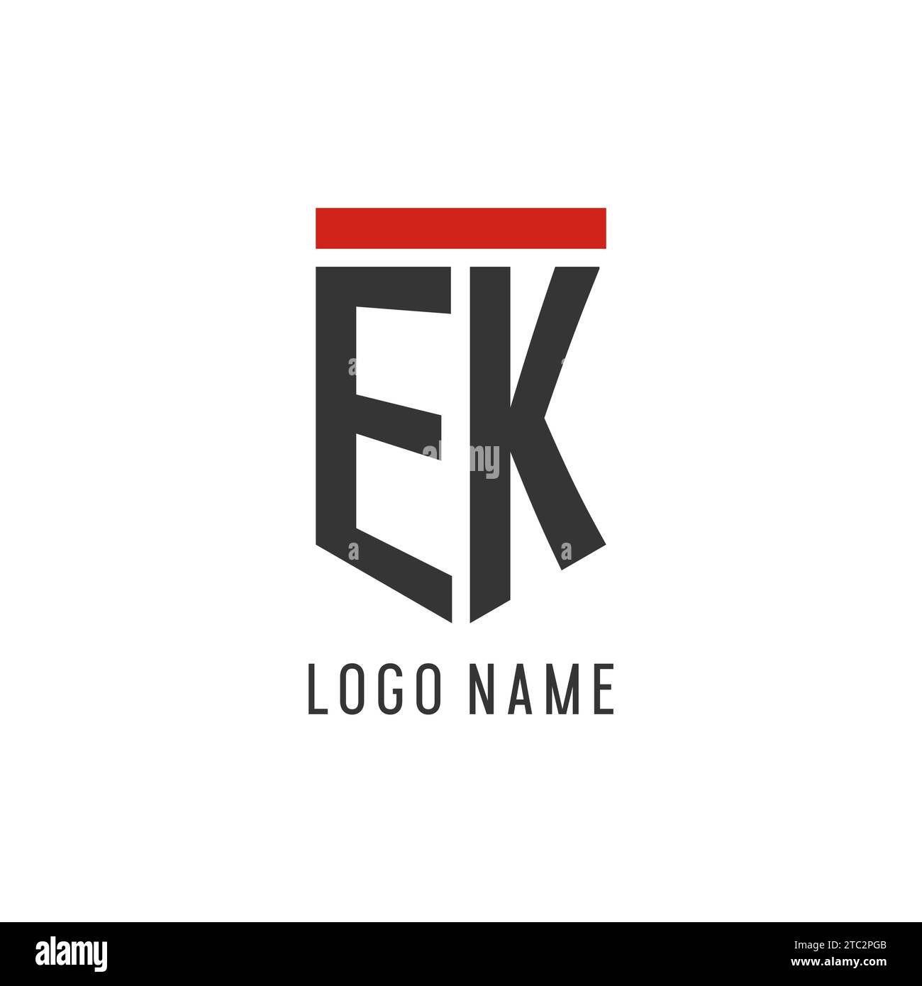 EK initial esport logo with simple shield design style vector graphic Stock Vector Image & Art ...
