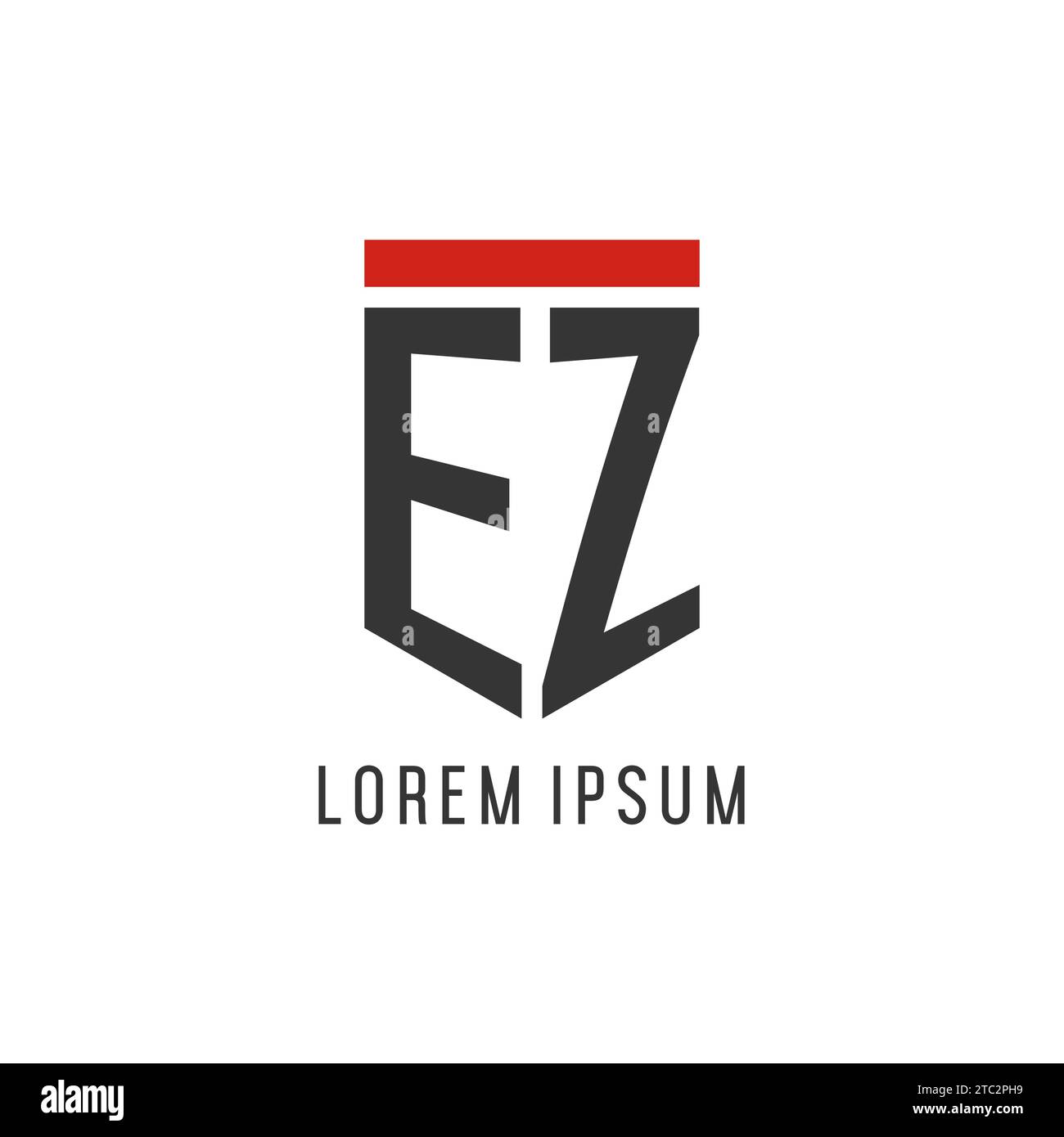 EZ initial esport logo with simple shield design style vector graphic Stock Vector Image & Art ...