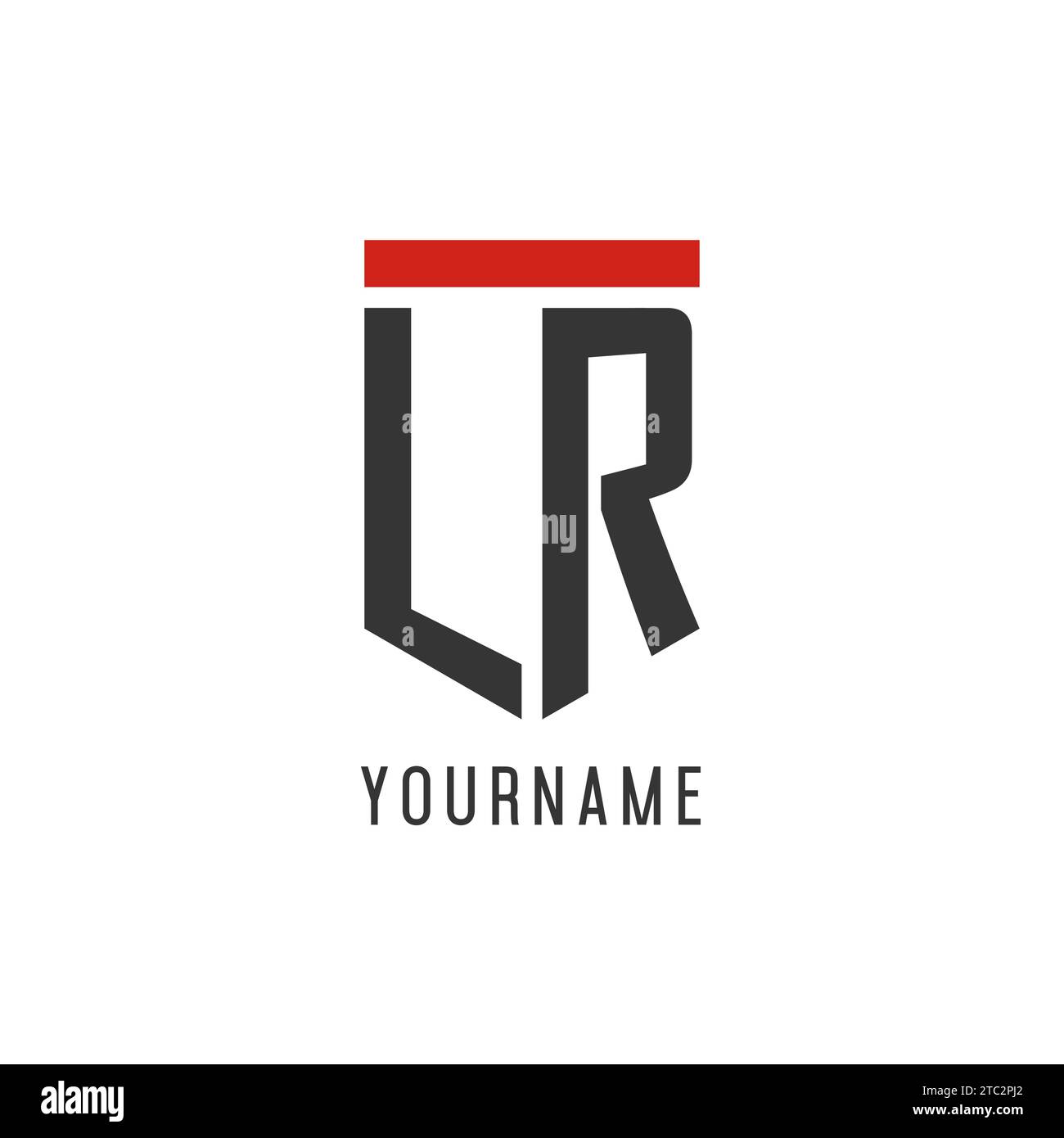 LR initial esport logo with simple shield design style vector graphic Stock Vector Image & Art ...