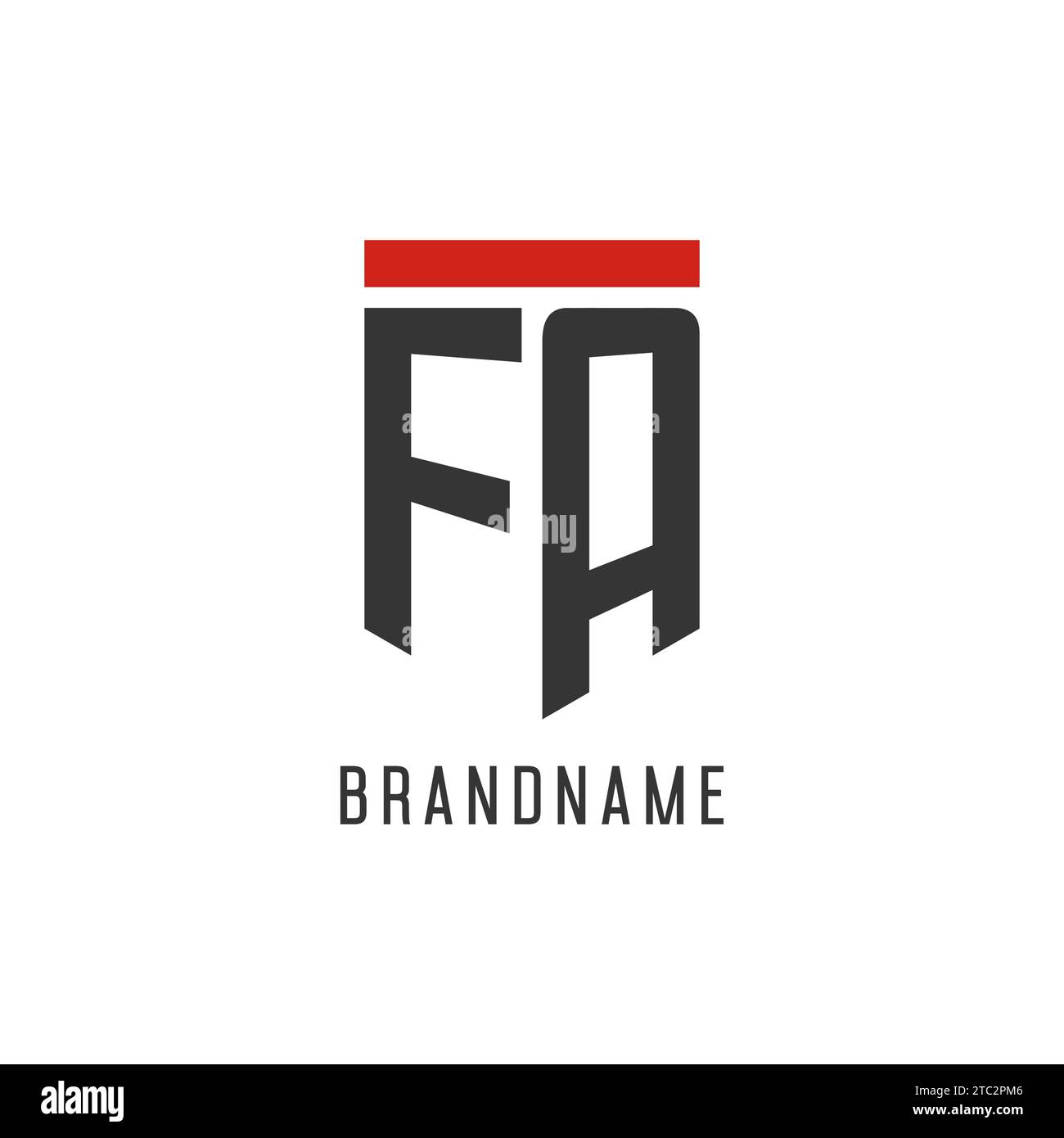 FA initial esport logo with simple shield design style vector graphic ...