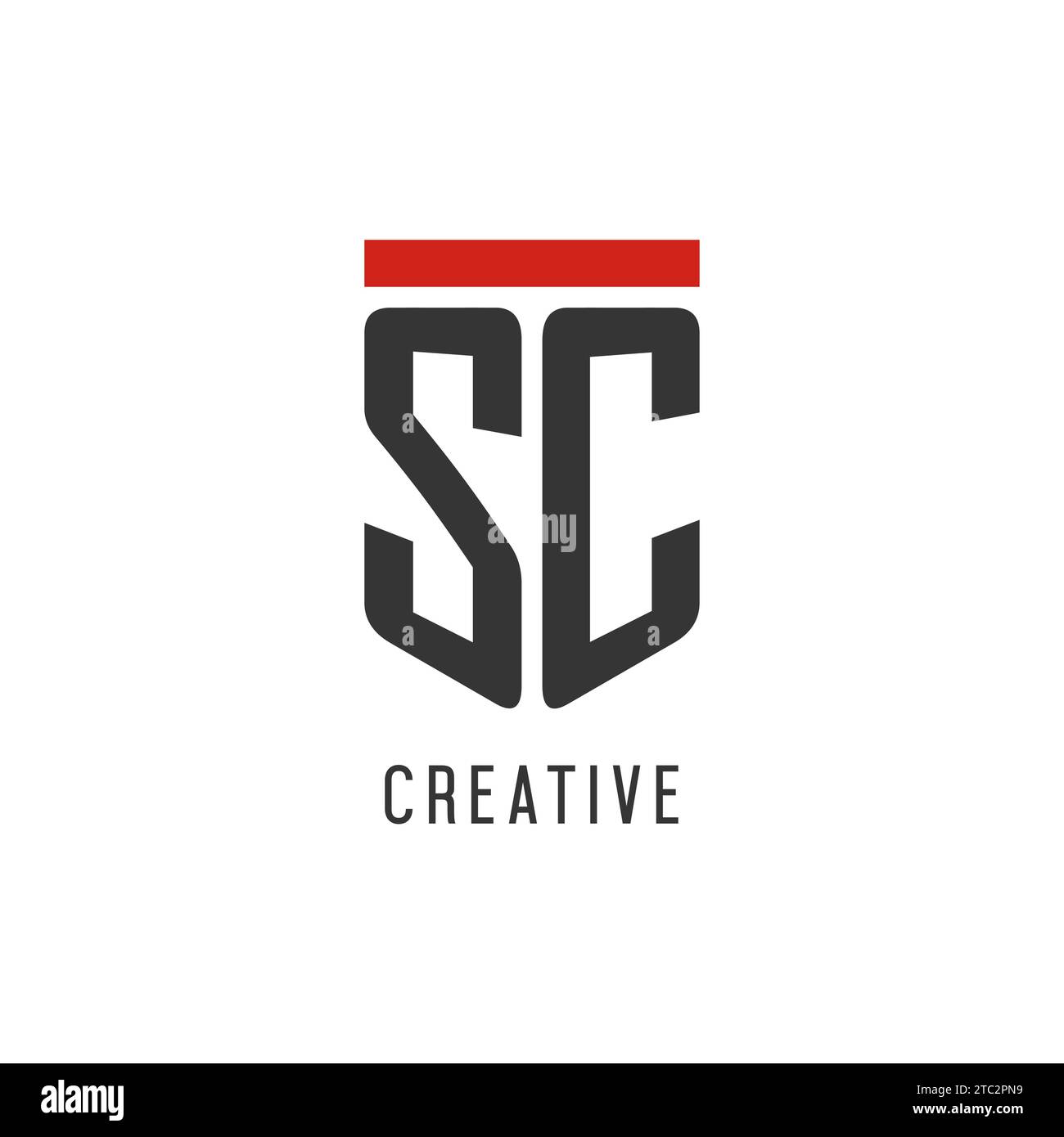 SC initial esport logo with simple shield design style vector graphic Stock Vector Image & Art ...